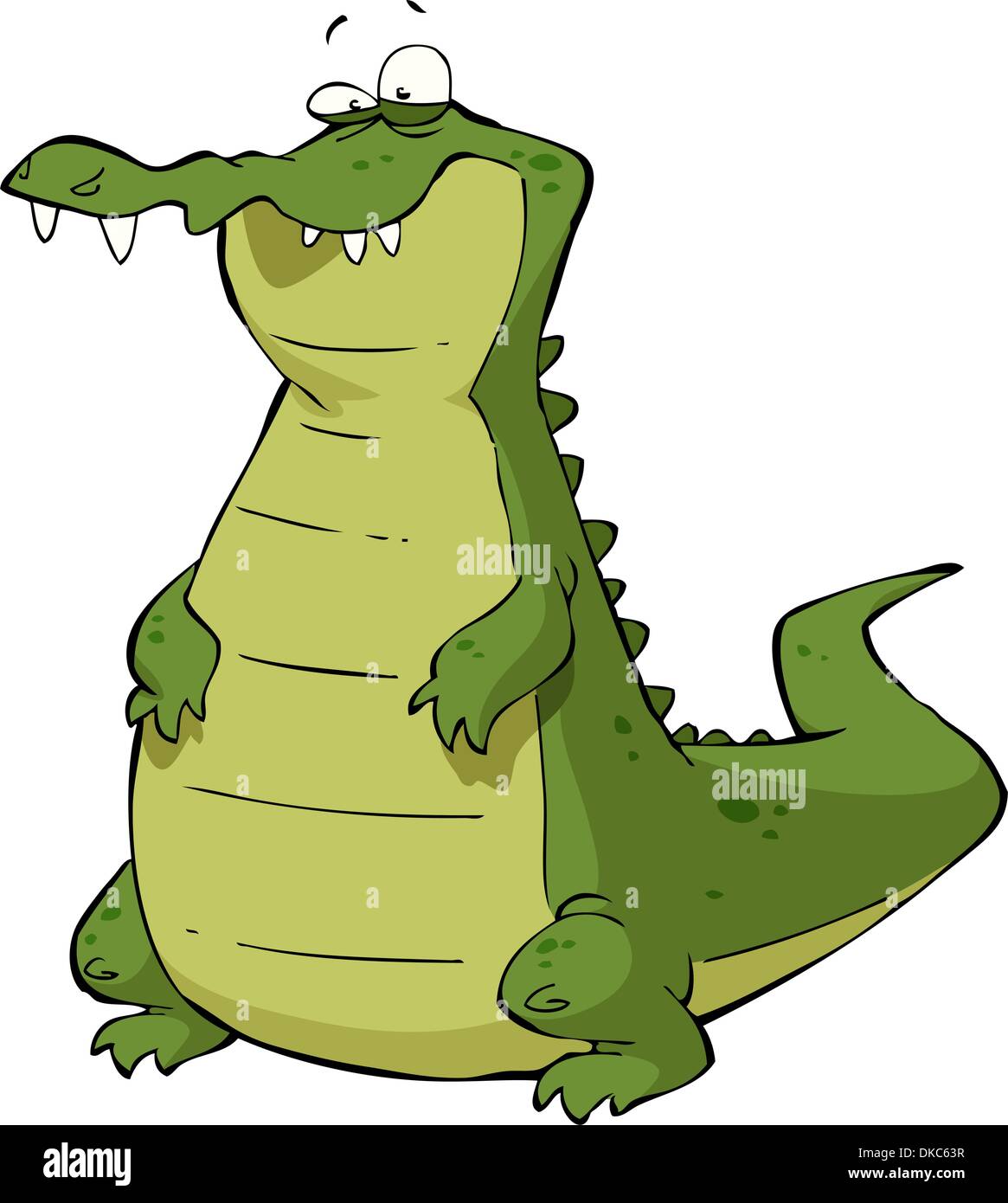 Caiman on a white background vector illustration Stock Vector Image ...