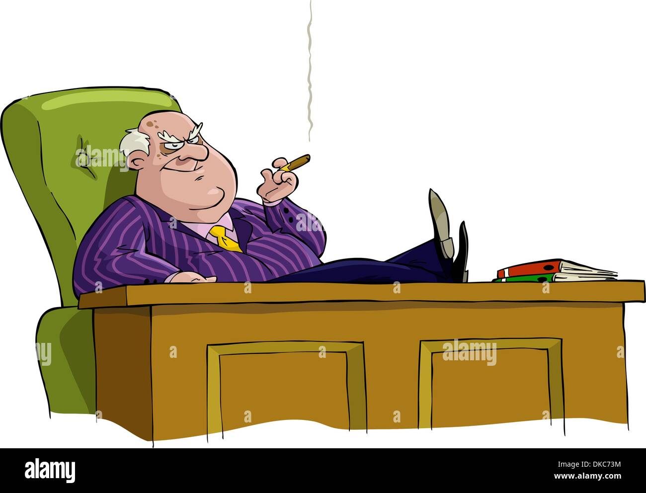 Boss in chair table vector hi-res stock photography and images - Alamy