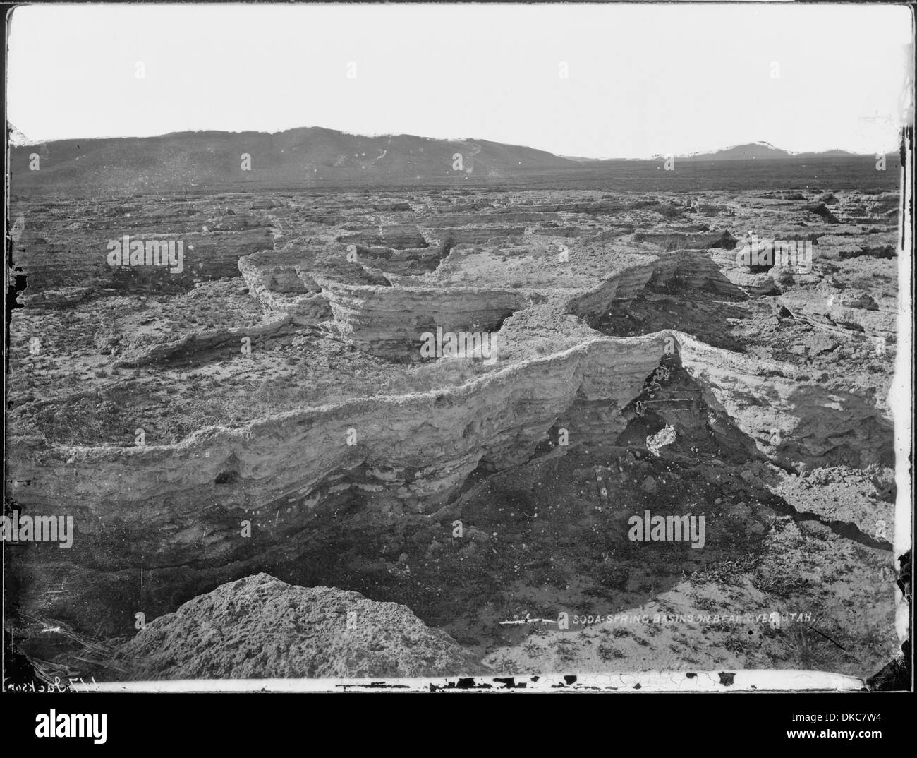The extinct soda spring basin located on Bear River in Utah, a ...
