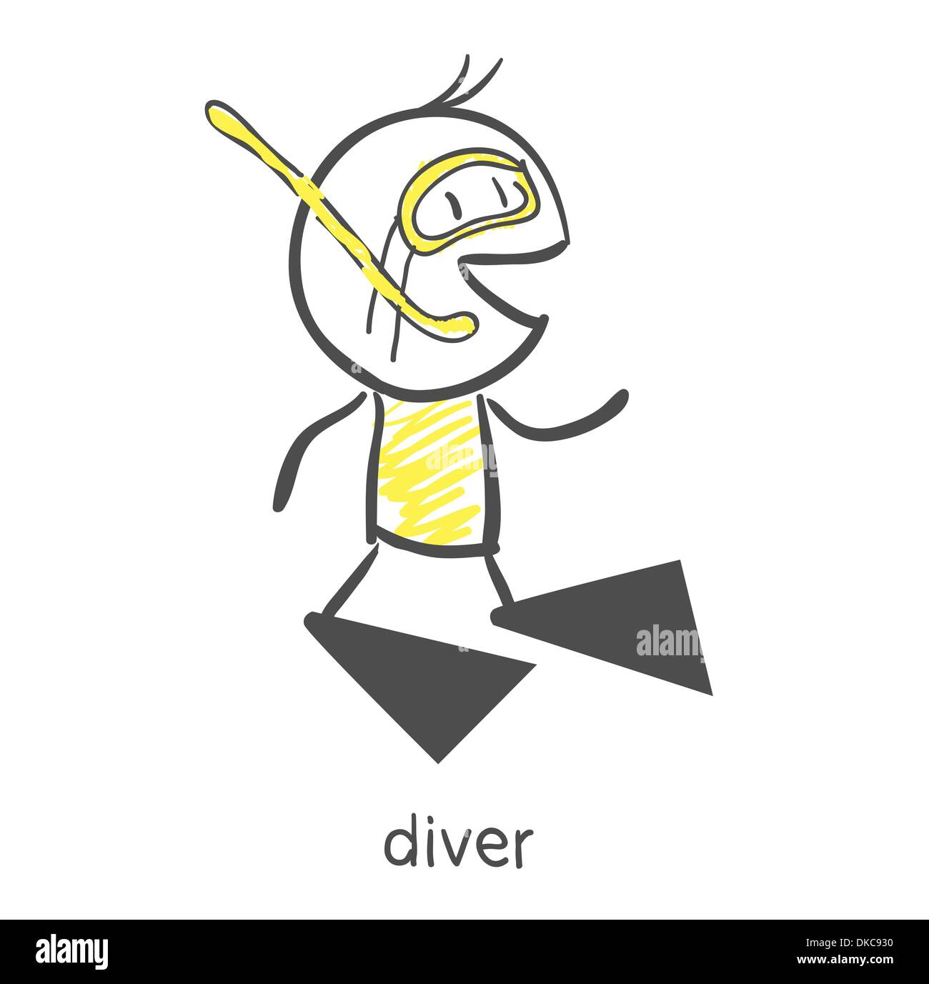 Cartoon illustration scuba diver boy Cut Out Stock Images & Pictures ...