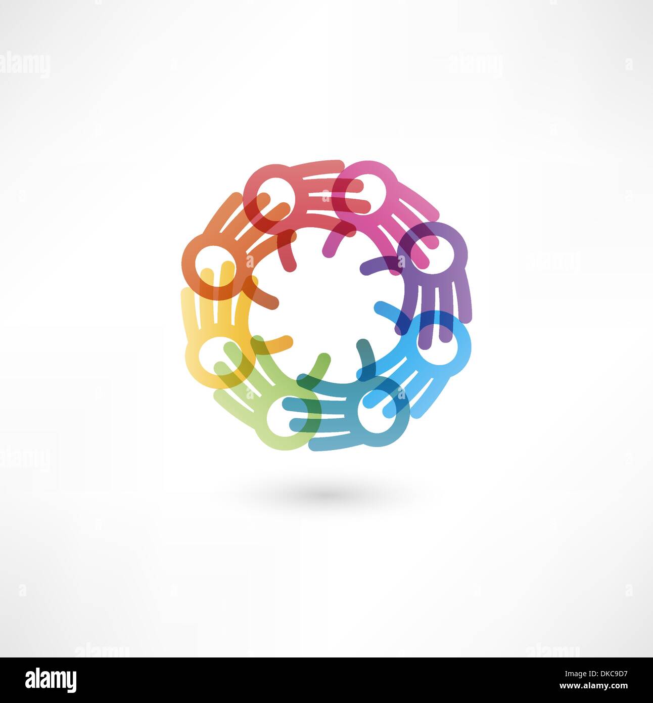 Team symbol. Multicolored hands Stock Vector Image & Art - Alamy