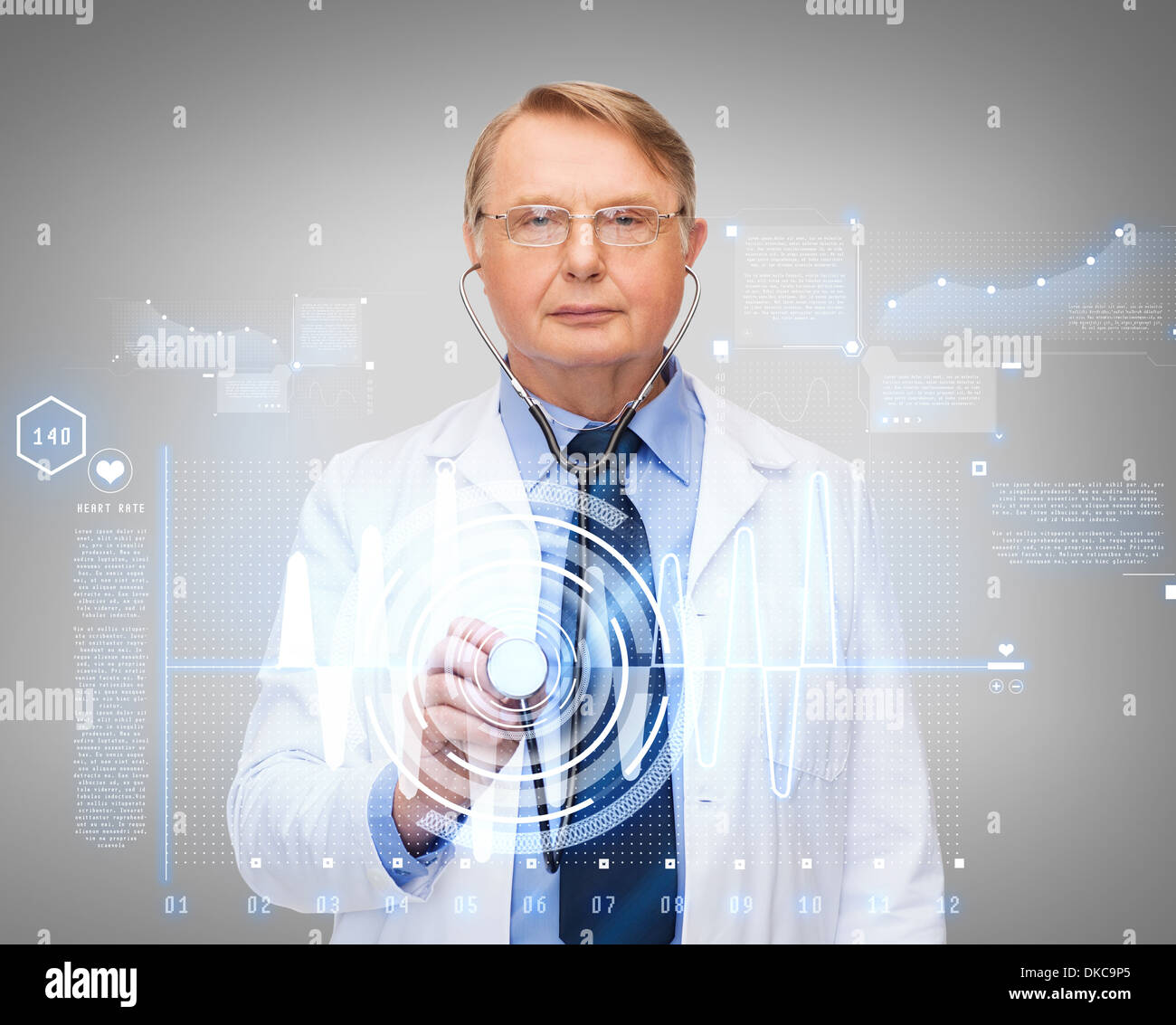 calm doctor or professor with stethoscope Stock Photo - Alamy