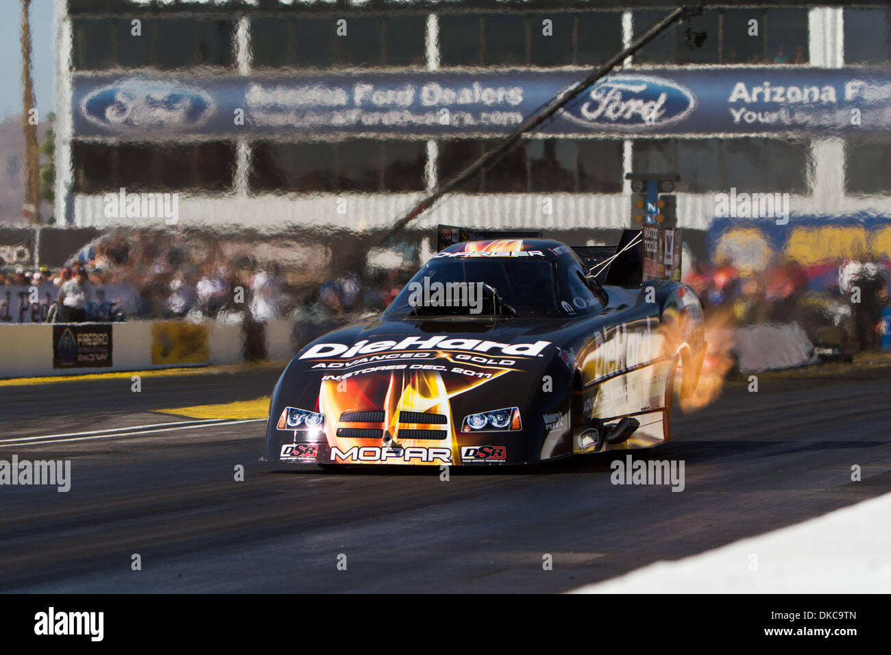 Oct. 16, 2011 - Chandler, Arizona, U.S. - Matt Hagan pilots his DieHard ...