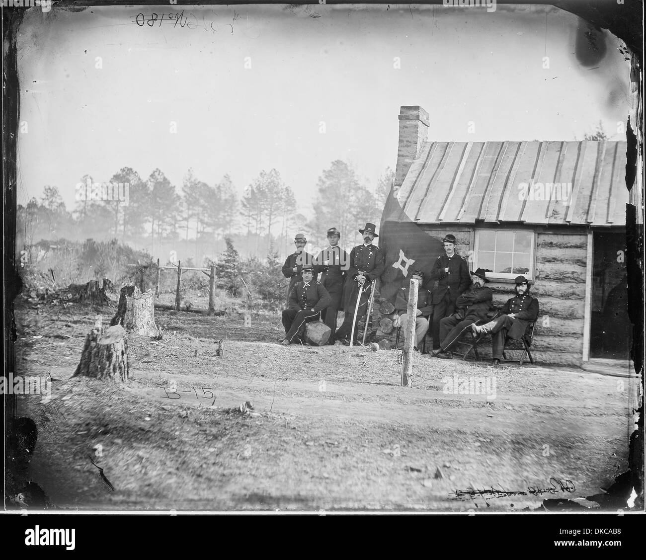 General Robert S. Foster and his staff are photographed together ...