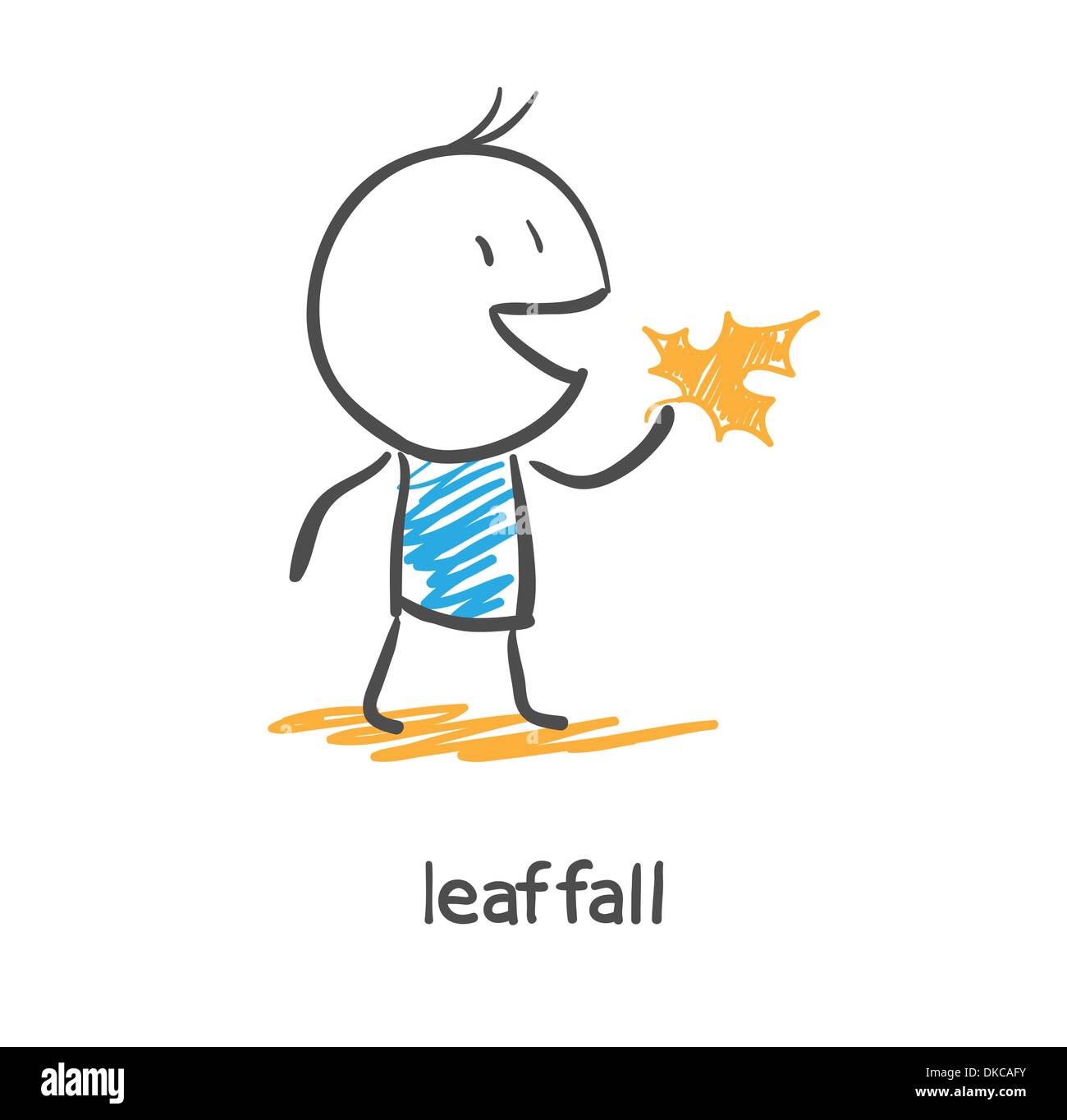 Man in autumn yellow Stock Vector Images - Alamy