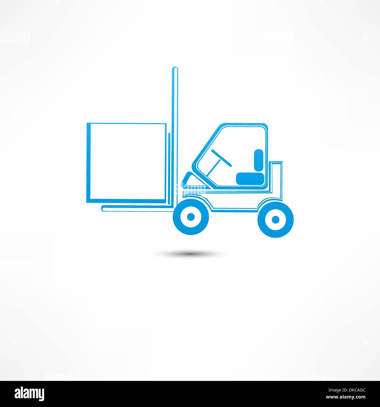 Fork lift truck side view Stock Vector Images - Alamy