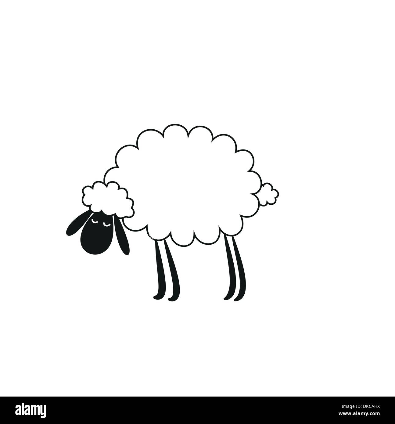 Wooly goat Stock Vector Images - Alamy