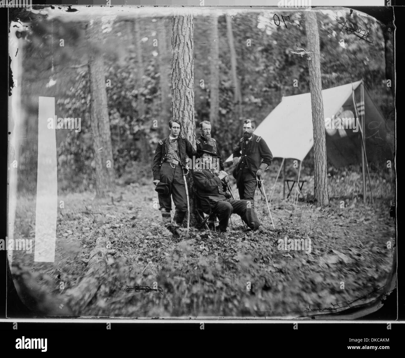Gen winfield s hancock and generals francis c barlow hi-res stock ...