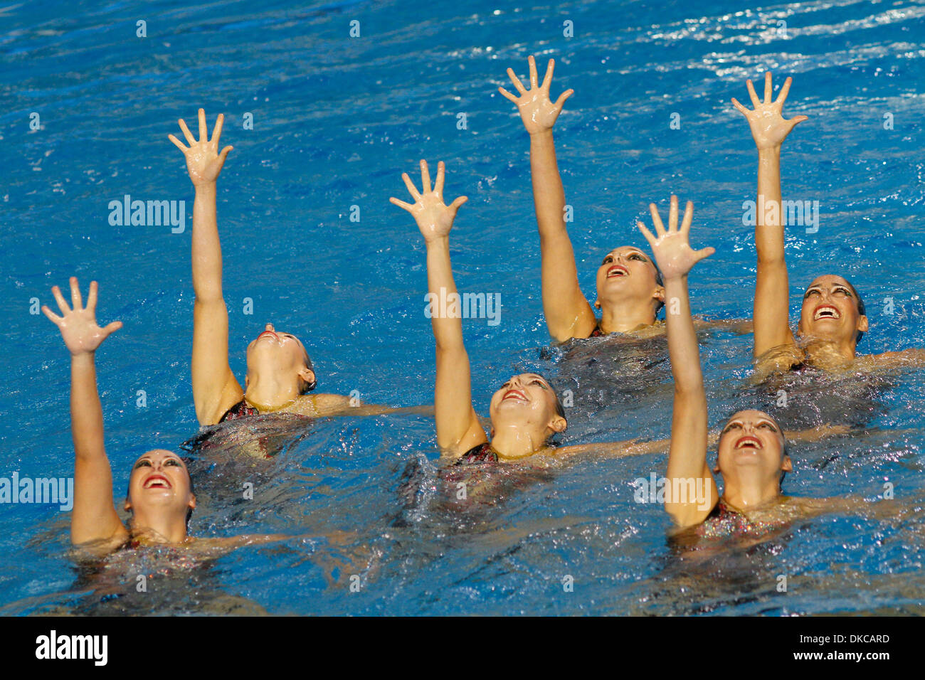 Oct. 19, 2011 - Guadalajara, Mexico - Mexico's team finishes their ...