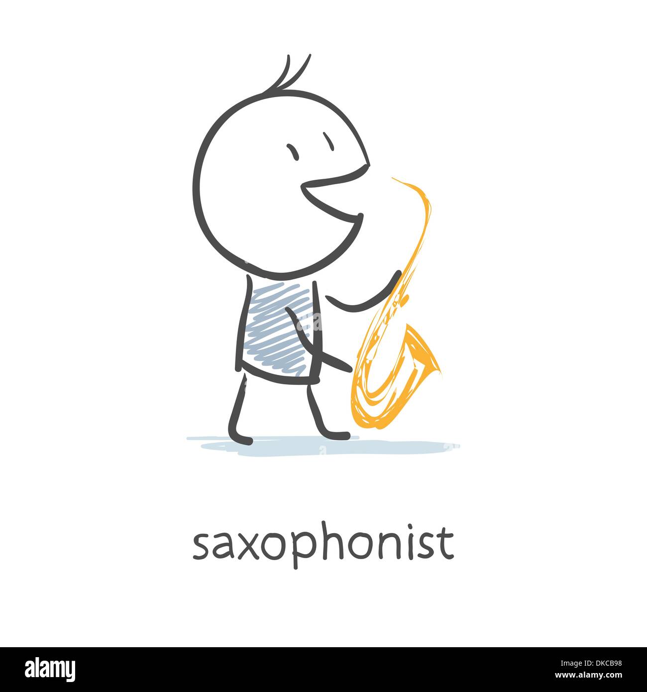 Sax player pose Stock Vector Images - Alamy