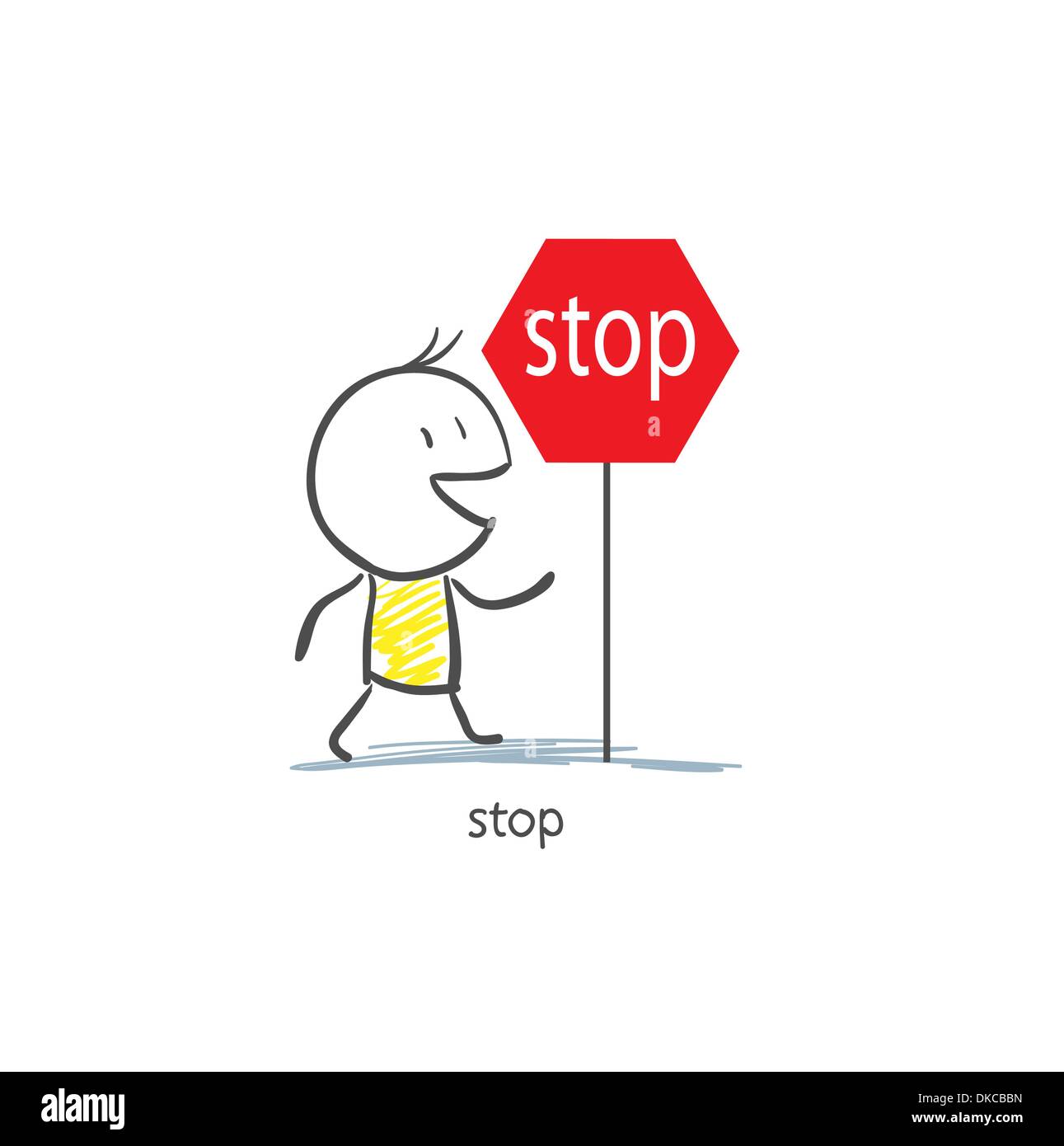 Red and white signal arm Stock Vector Images - Alamy