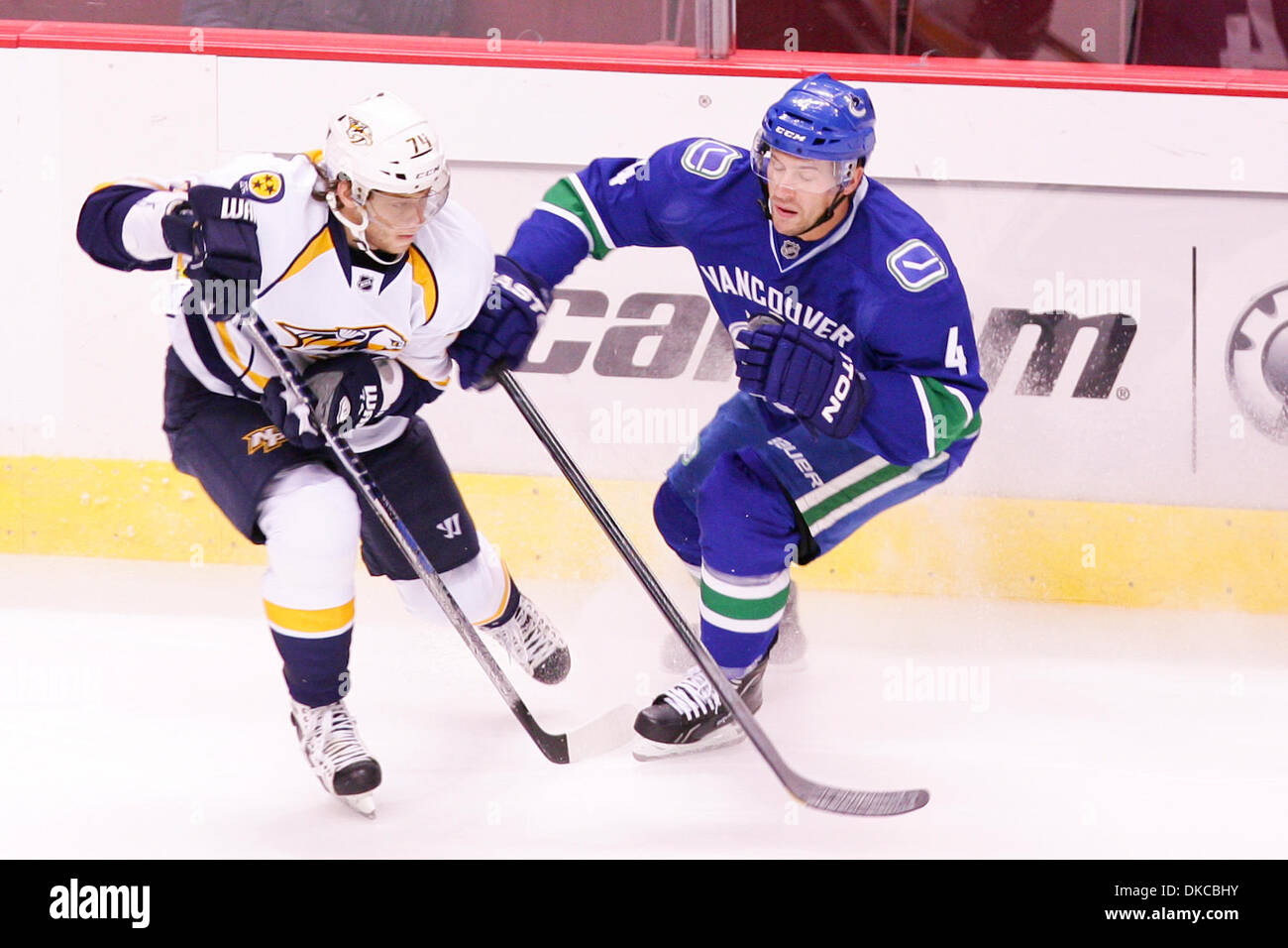 Oct. 20, 2011 - Vancouver, British Columbia, Canada - Canucks #4 Keith ...