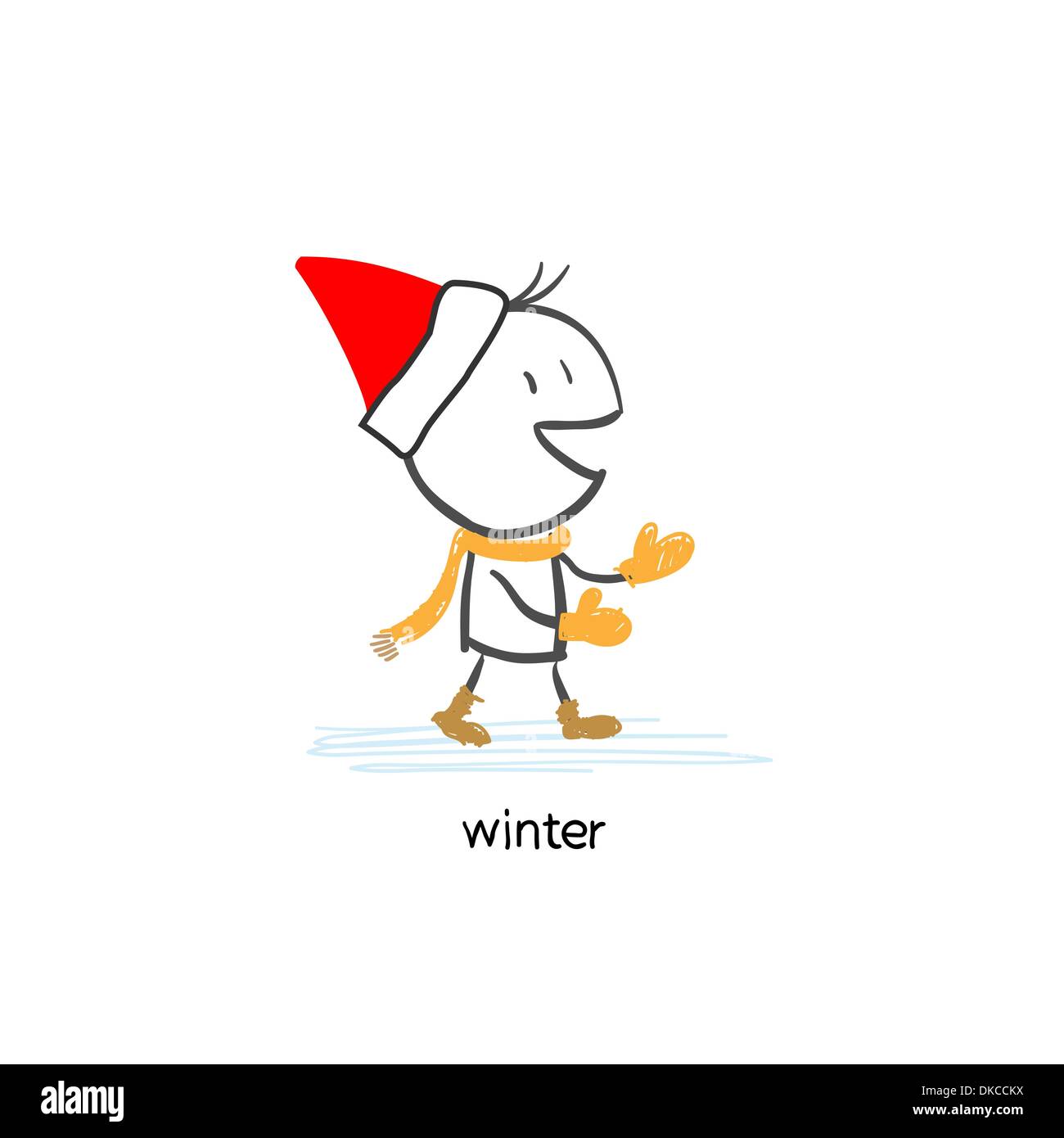 Stylish winter clothes blue Stock Vector Images - Alamy