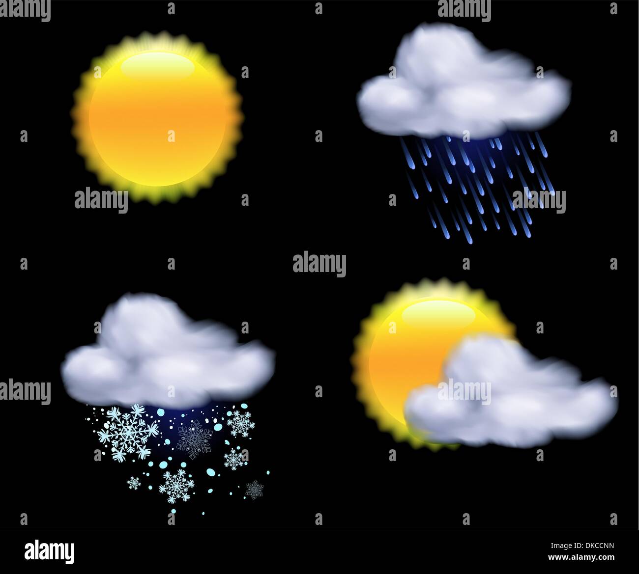 Vector illustration of cool weather icons Stock Vector Image & Art - Alamy