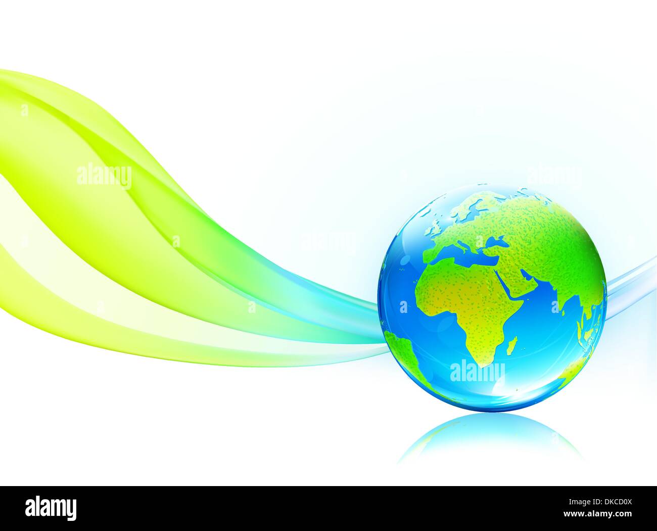 Vector illustration of abstract background with glossy earth globe ...