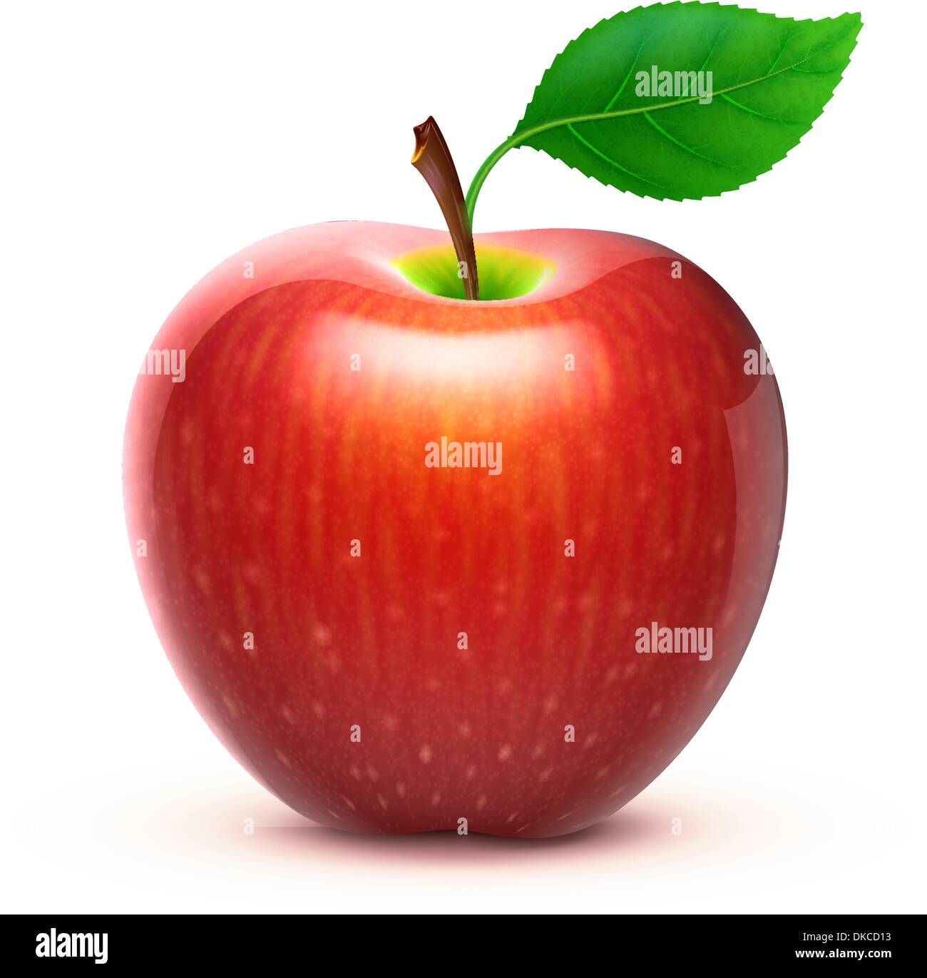 Vector illustration of Red apple Stock Vector Image & Art - Alamy