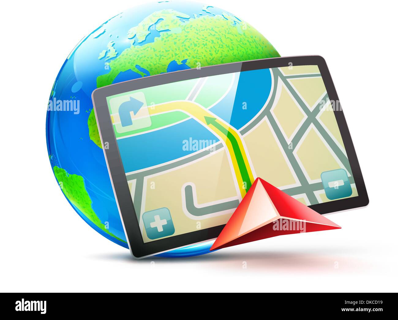 Vector illustration of global positioning system concept Stock Vector ...