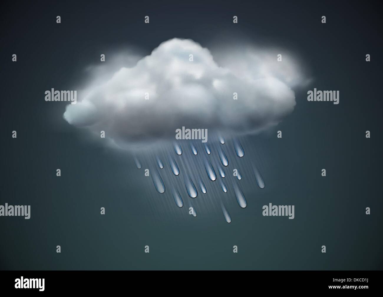 Vector illustration of cool single weather icon - raincloud with ...