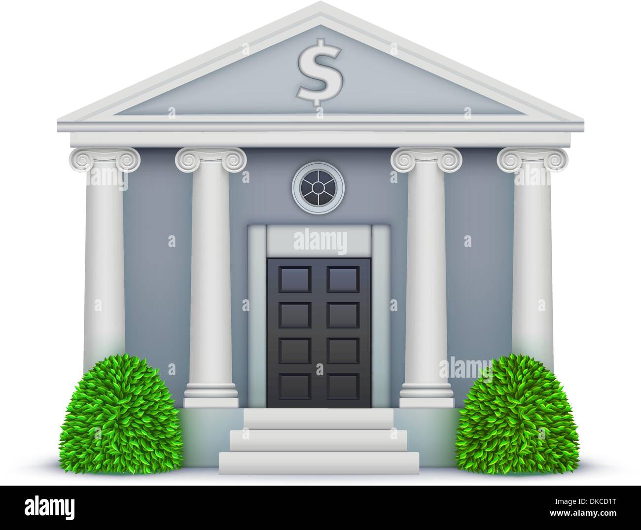 Vector illustration of cool detailed bank icon isolated on white ...