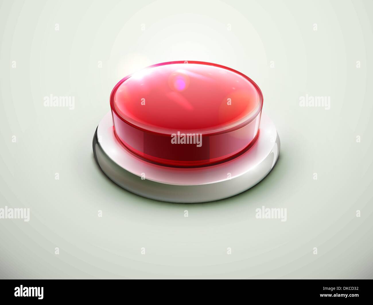 Vector illustration of shiny red emergency button Stock Vector Image ...