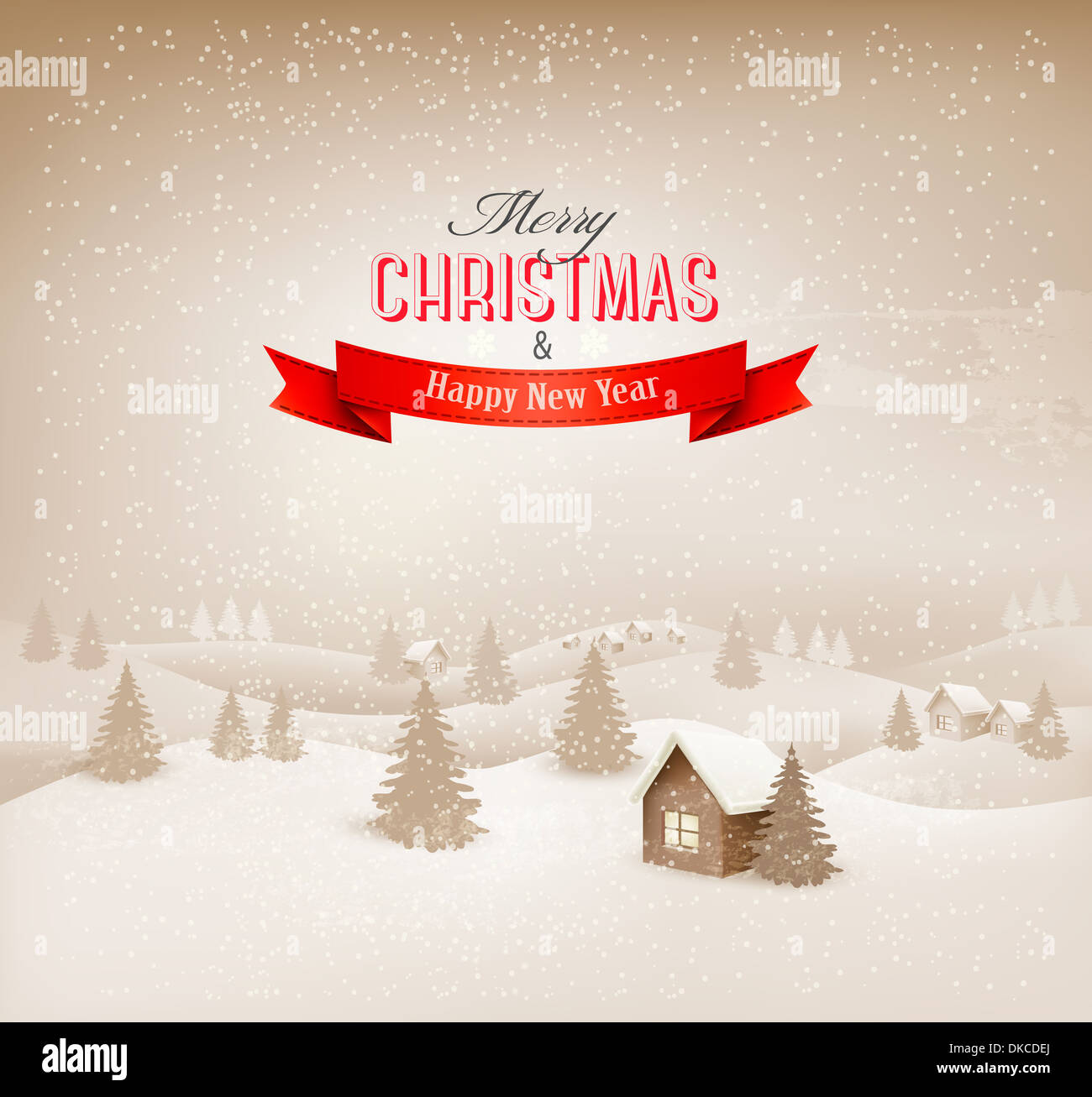 Christmas winter landscape background. Vector Stock Photo - Alamy