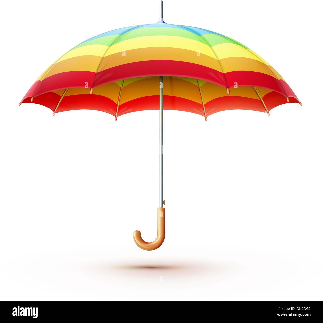 Vector illustration of classic elegant opened multicolored umbrella ...