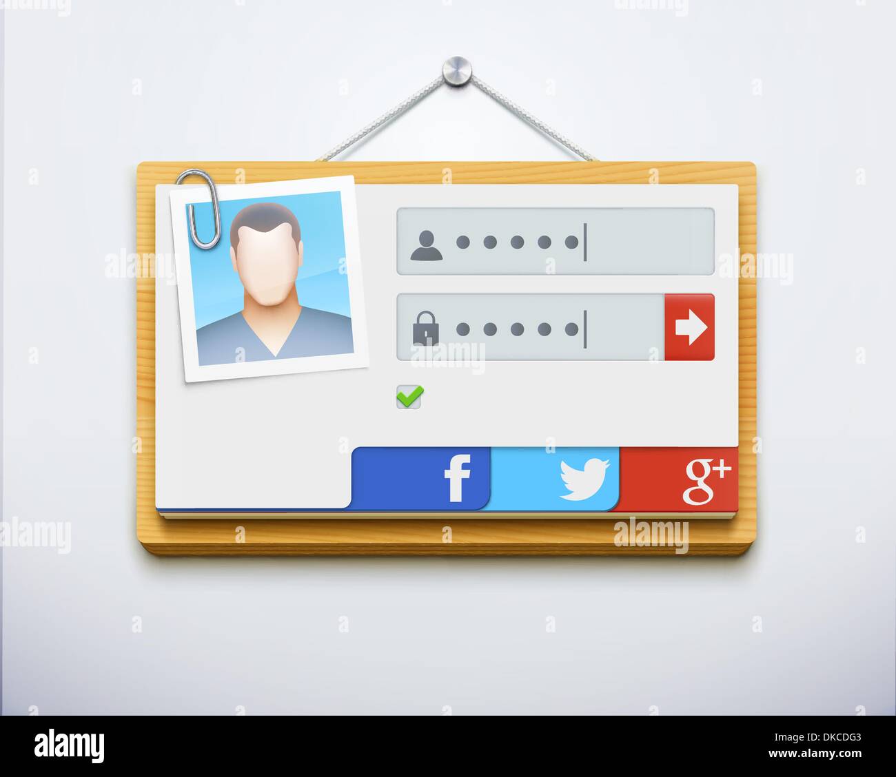 Vector illustration of login screen concept Stock Vector Image & Art ...