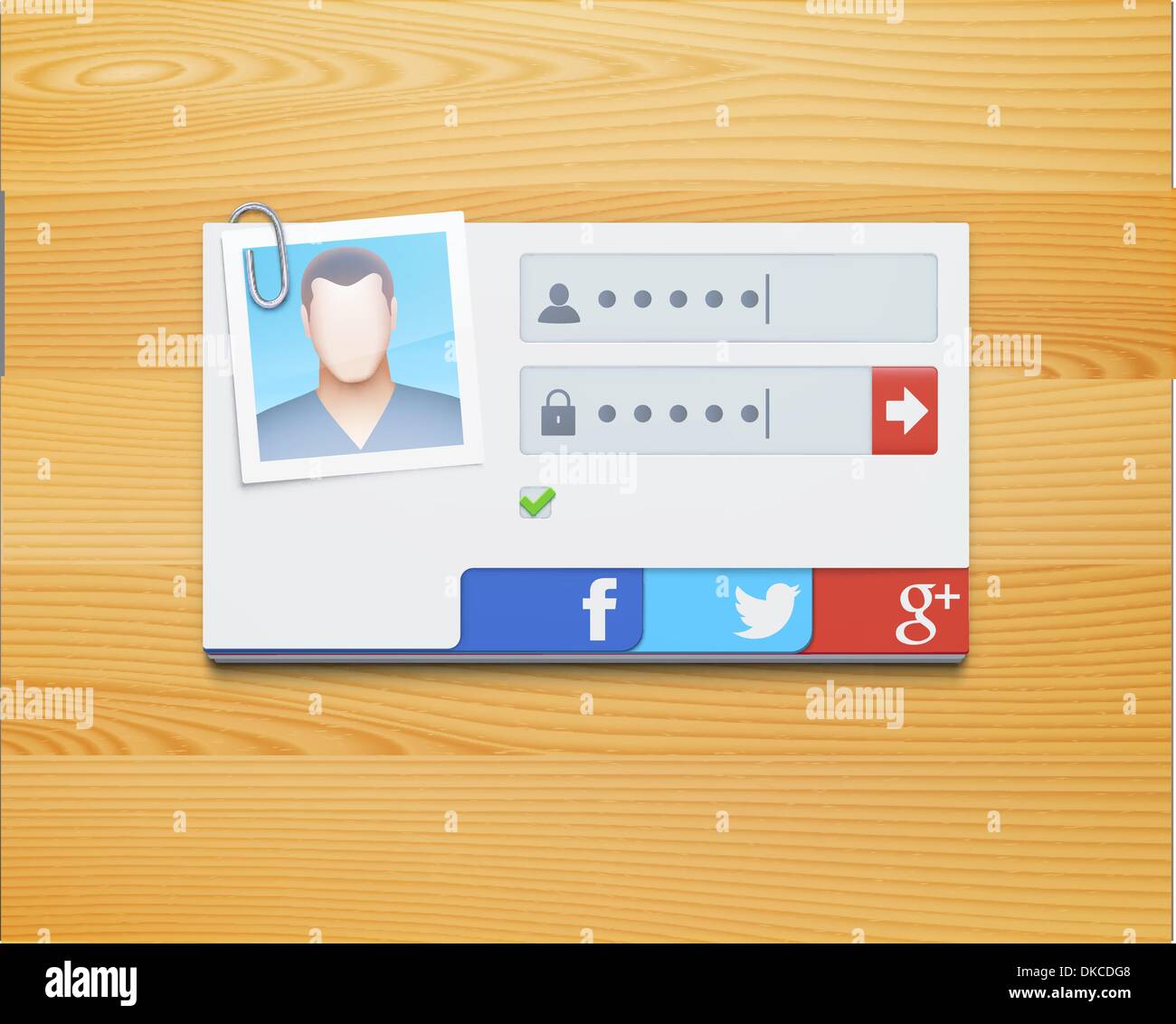 Vector illustration of login screen concept Stock Vector Image & Art ...
