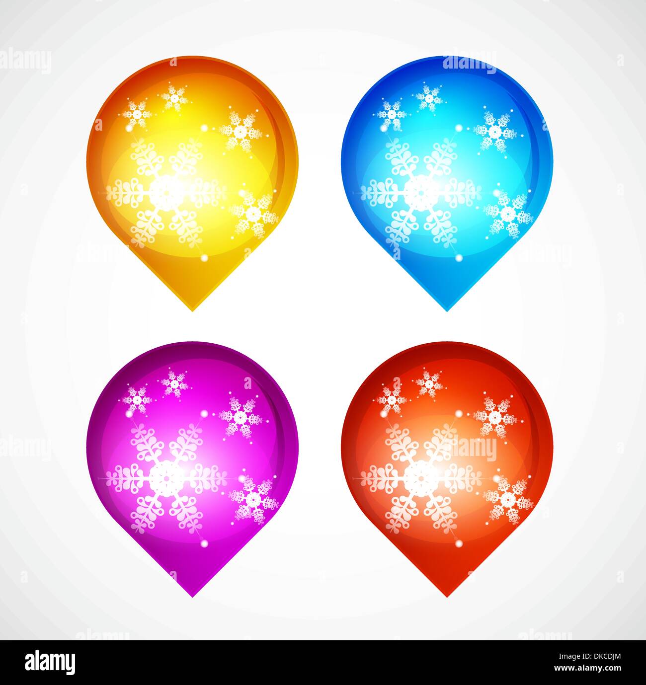 Colorful shiny vector Christmas buttons Stock Vector Image & Art - Alamy