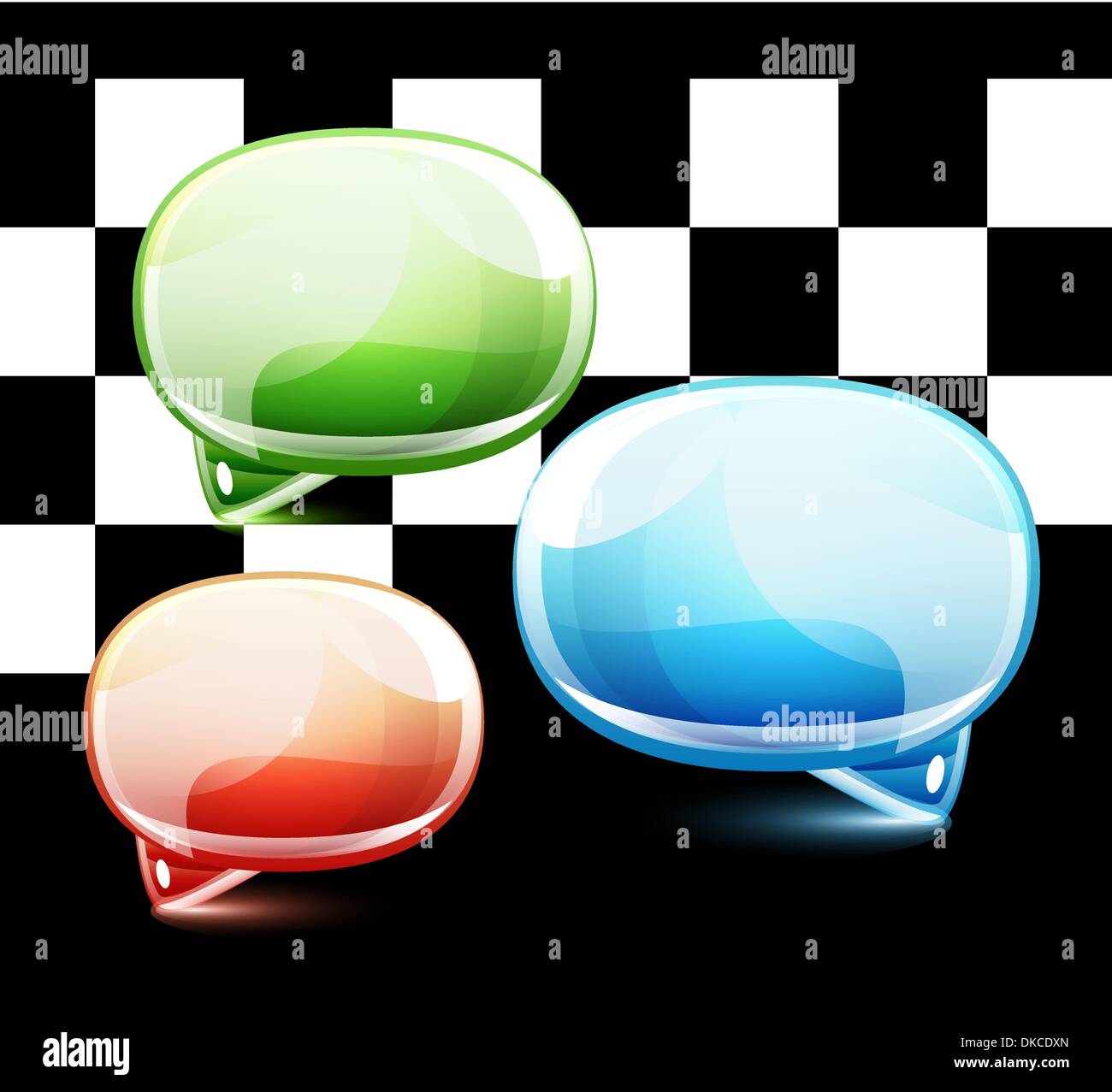 Vector abstract glossy speech bubbles Stock Vector Image & Art - Alamy