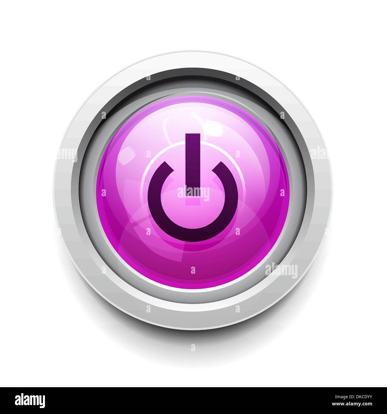 Glossy Power | start button. Vector icon Stock Vector Image & Art - Alamy