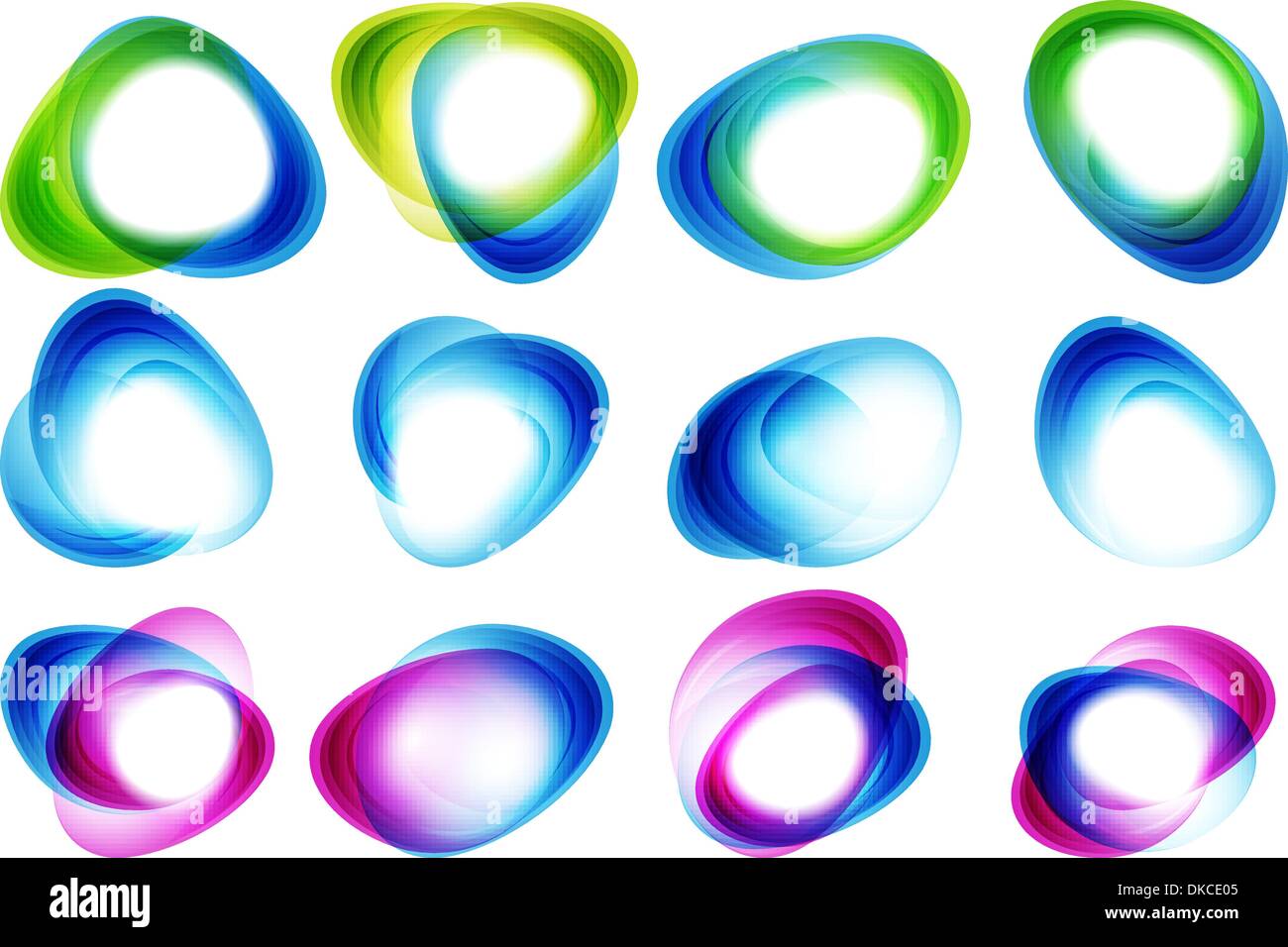 Vector set of abstract shapes with place for text Stock Vector Image ...