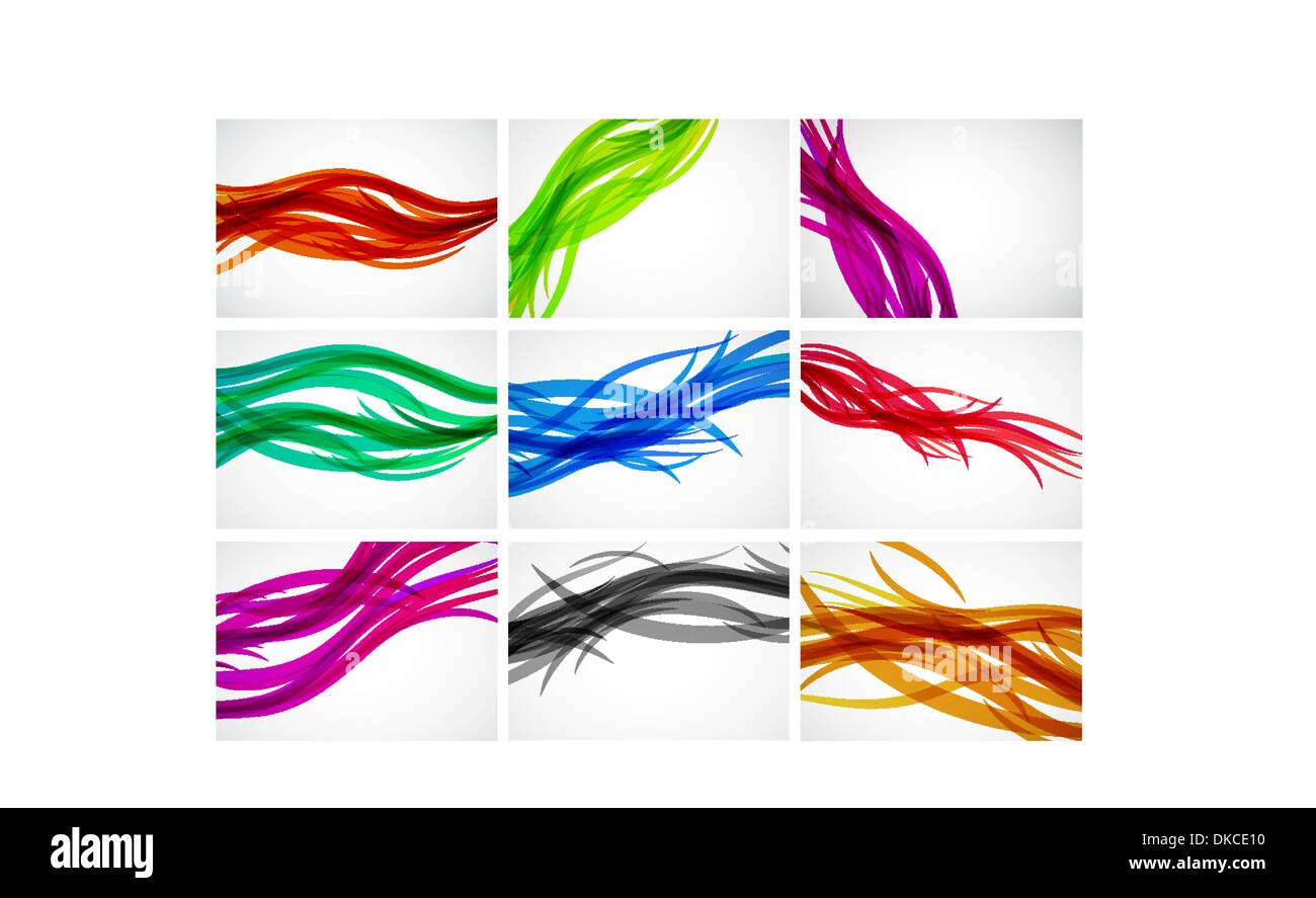 Big set of abstract wavy backgrounds Stock Vector Image & Art - Alamy