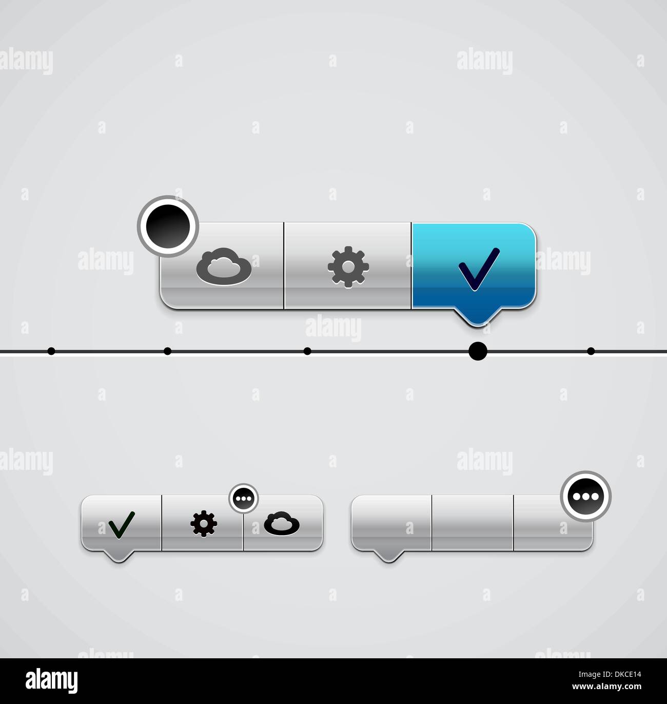 Menu pointer. Vector eps10 icon: several buttons in one location Stock ...