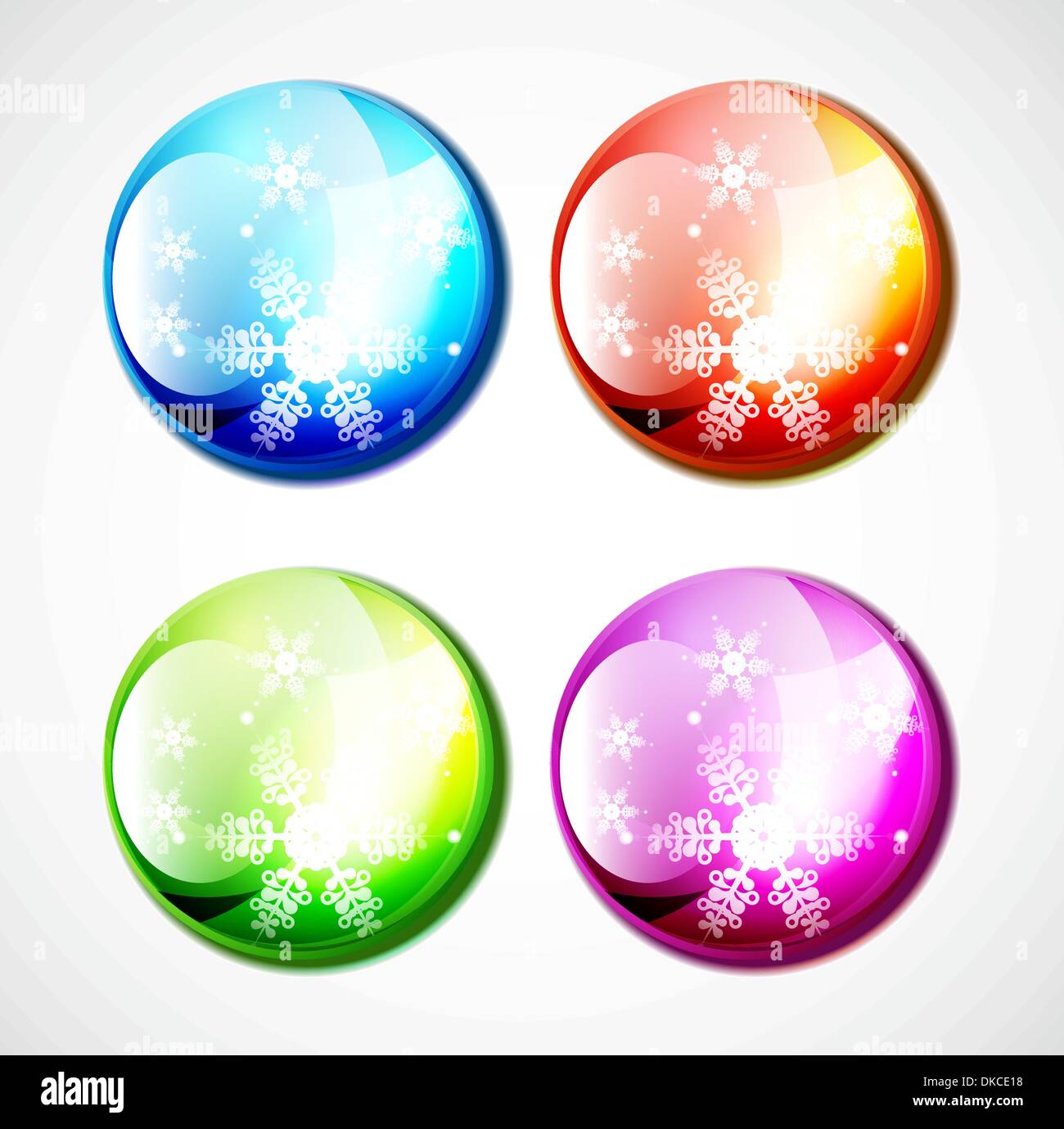 Colorful shiny vector Christmas buttons Stock Vector Image & Art - Alamy