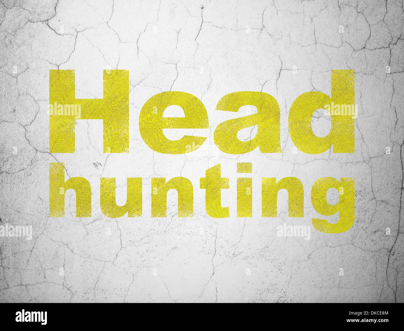 Finance concept: Head Hunting on wall background Stock Photo - Alamy