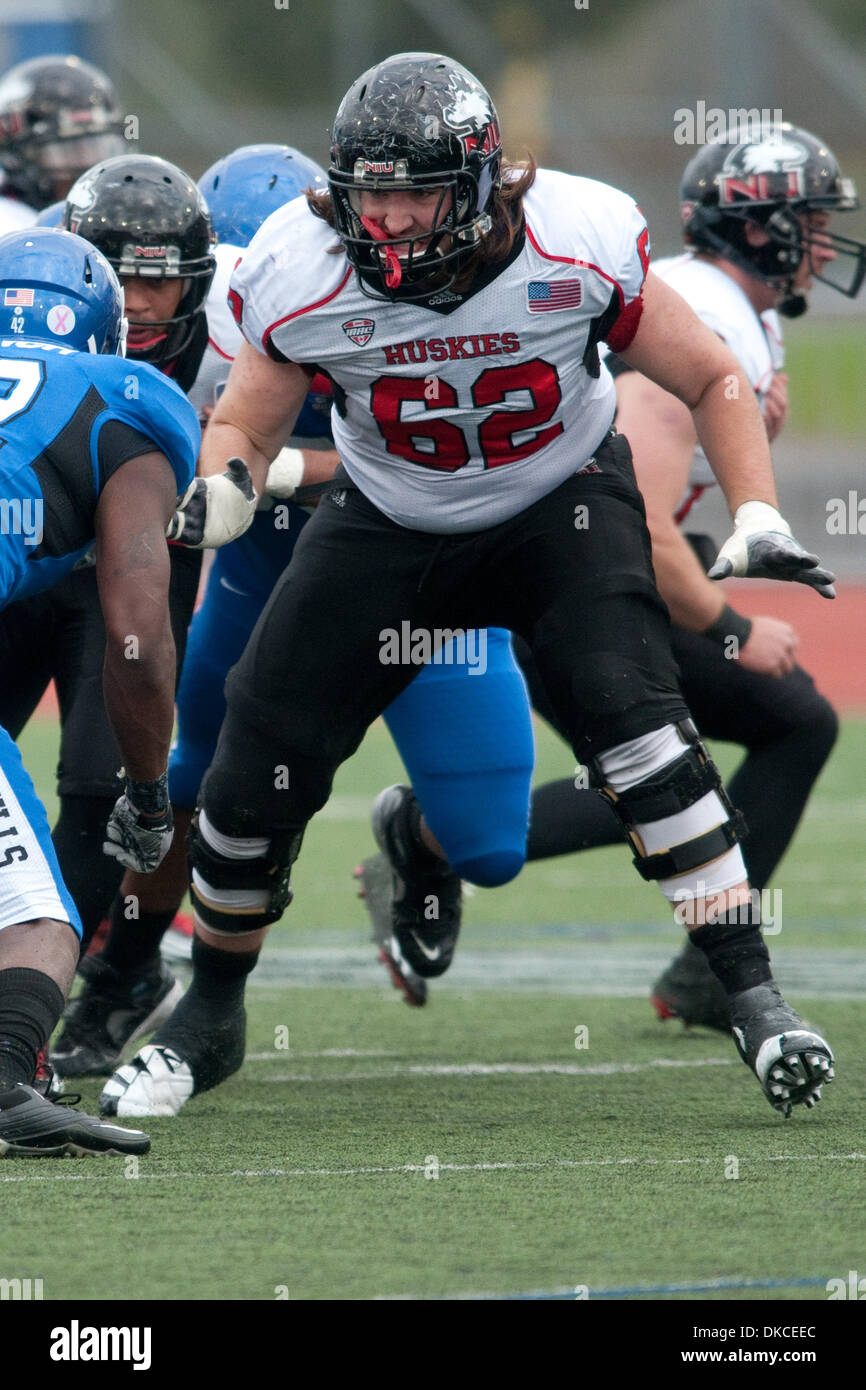 Oct. 22, 2011 - Buffalo, New York, U.S - Northern Illinois Huskies offensive lineman Trevor ...