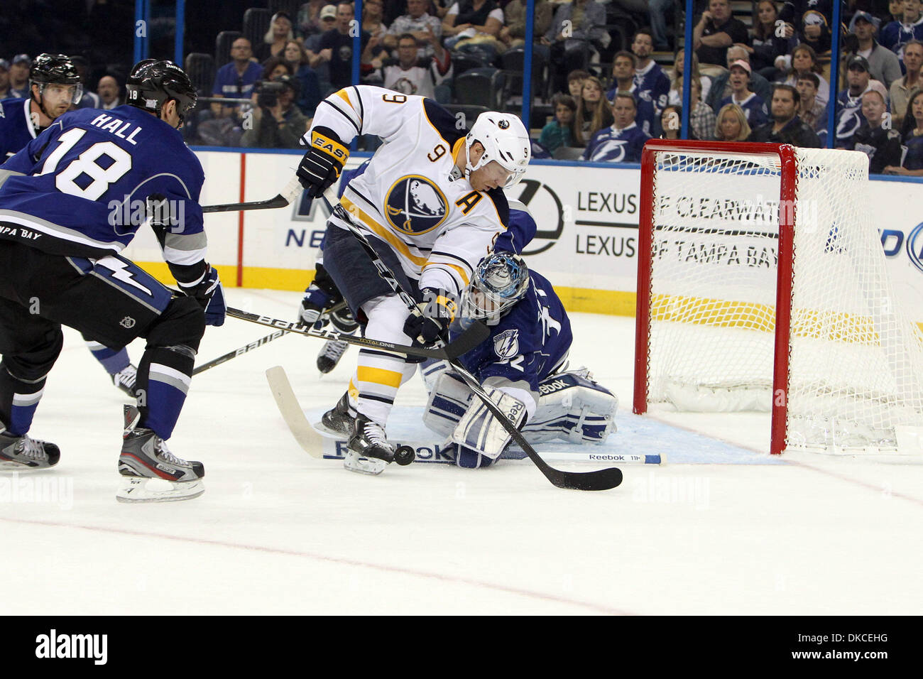 Oct. 22, 2011 - Tampa, Florida, U.S - Tampa Bay Lightning goalie ...