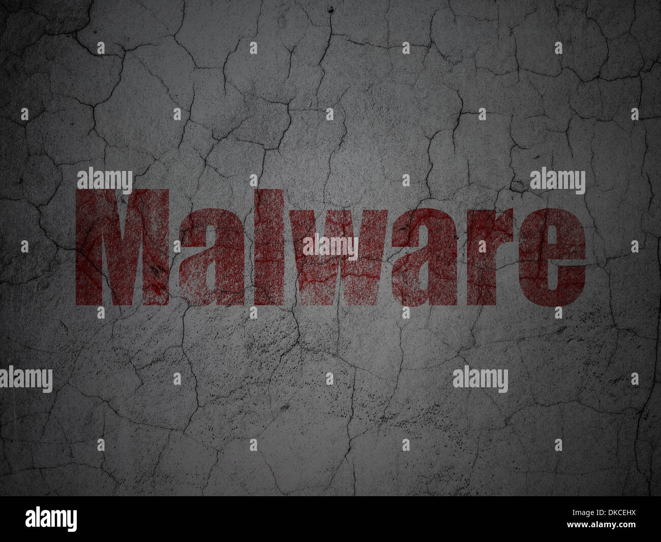 Safety concept: Malware on grunge wall background Stock Photo - Alamy