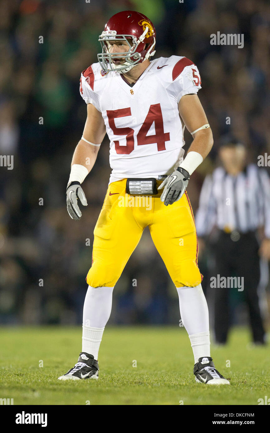 Oct. 22, 2011 - South Bend, Indiana, U.S - USC linebacker Chris Galippo ...