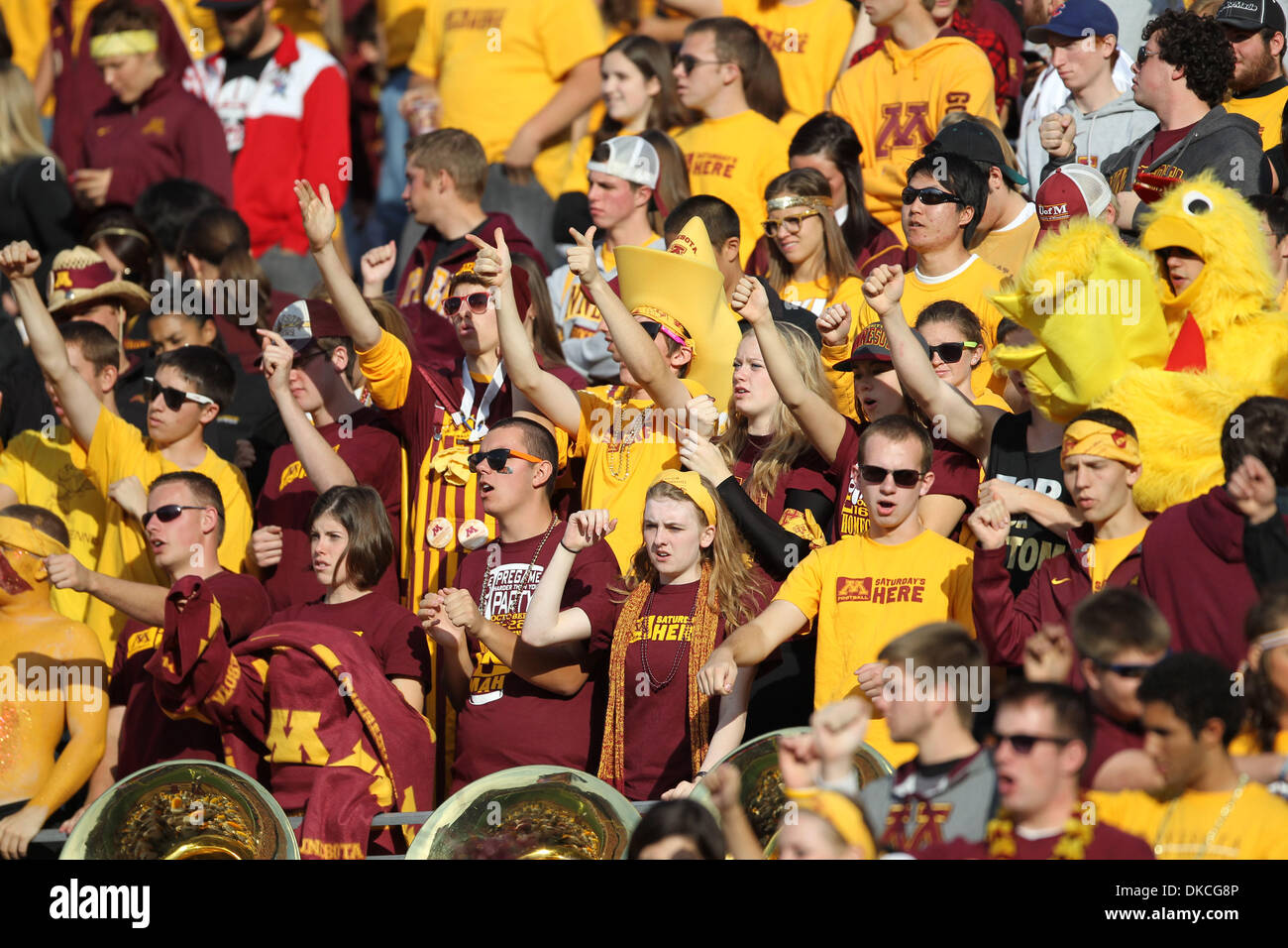 Oct. 22, 2011 - Minneapolis, Minnesota, U.S - Gopher fans did their ...