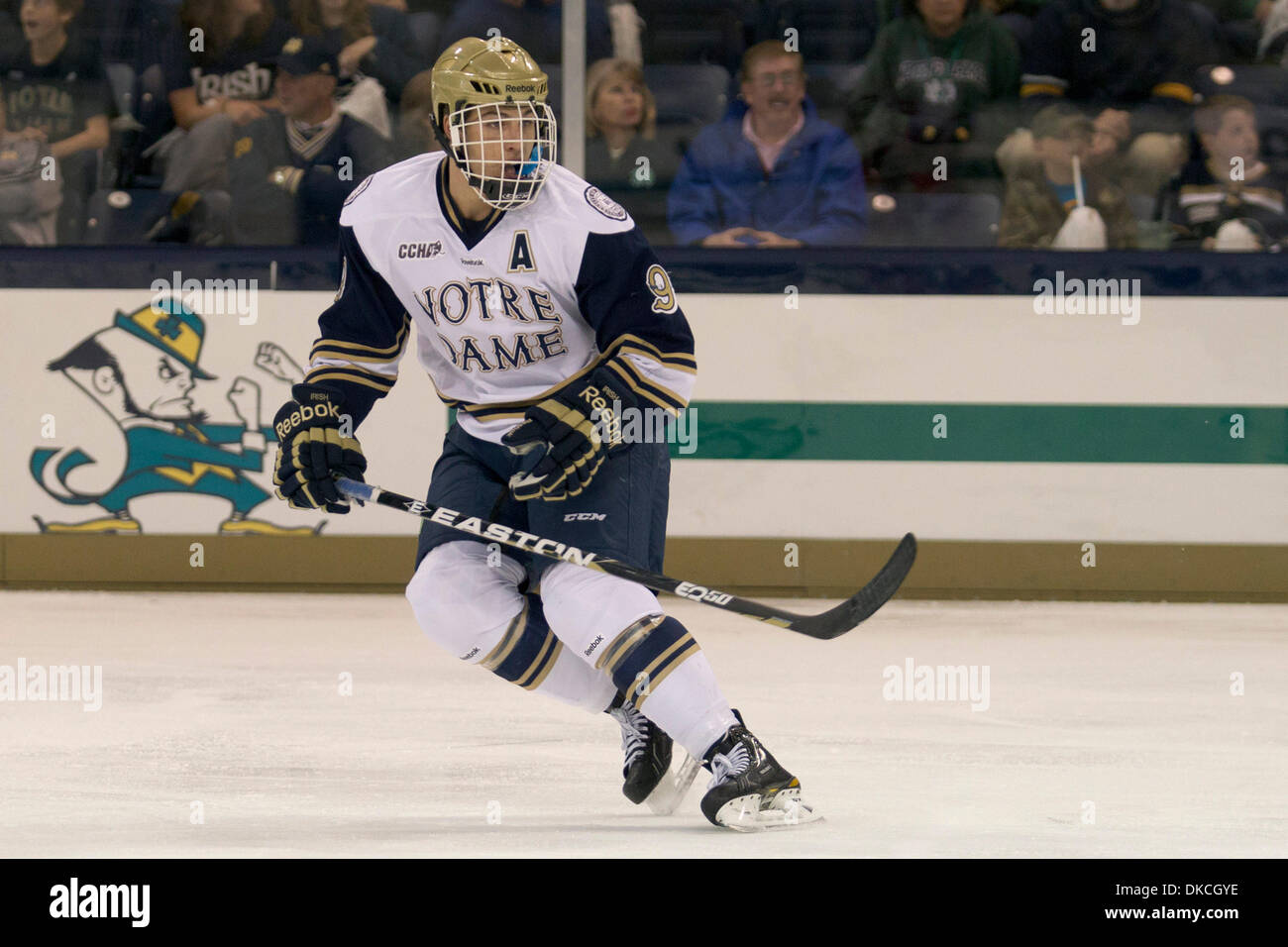 Oct. 21, 2011 - South Bend, Indiana, U.S - Notre Dame center Anders Lee ...