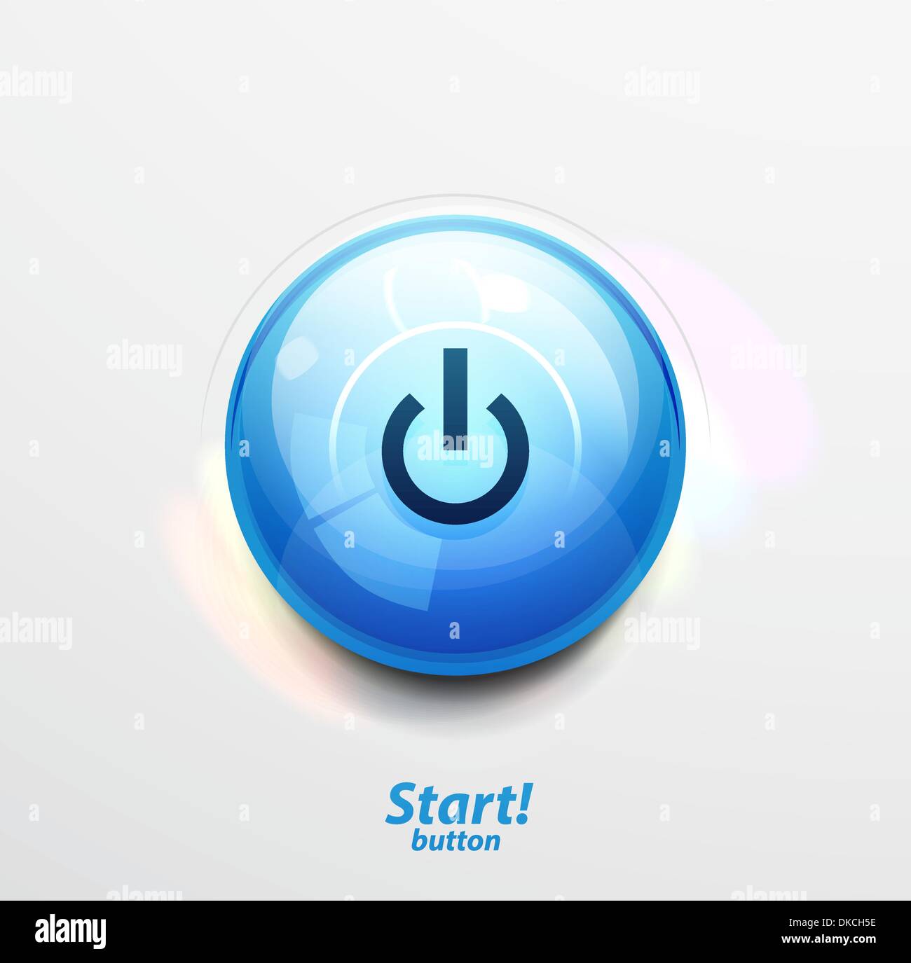 Glossy Power | start button. Vector icon Stock Vector Image & Art - Alamy