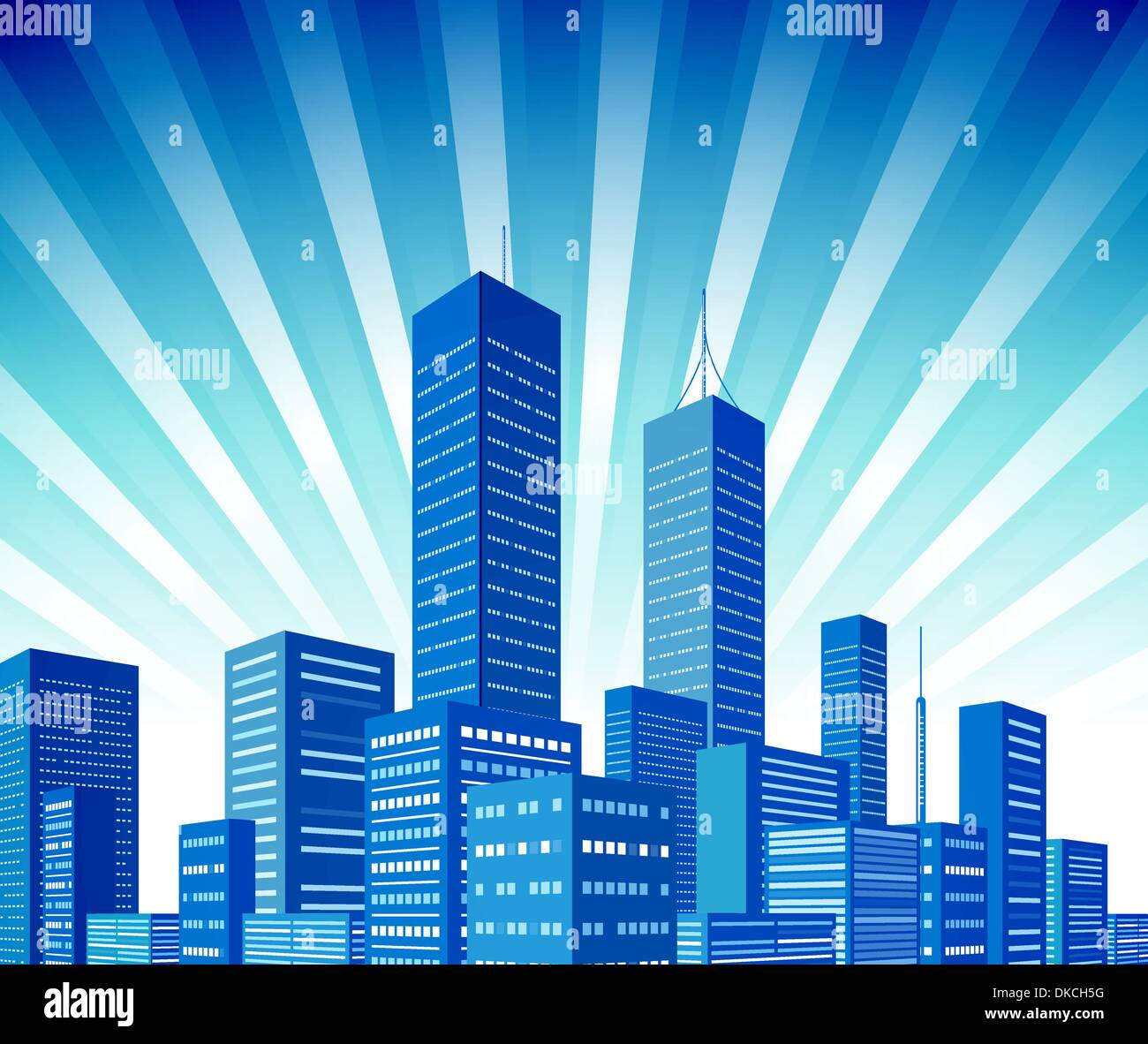 Abstract city skyscrapers vector background Stock Vector Image & Art ...