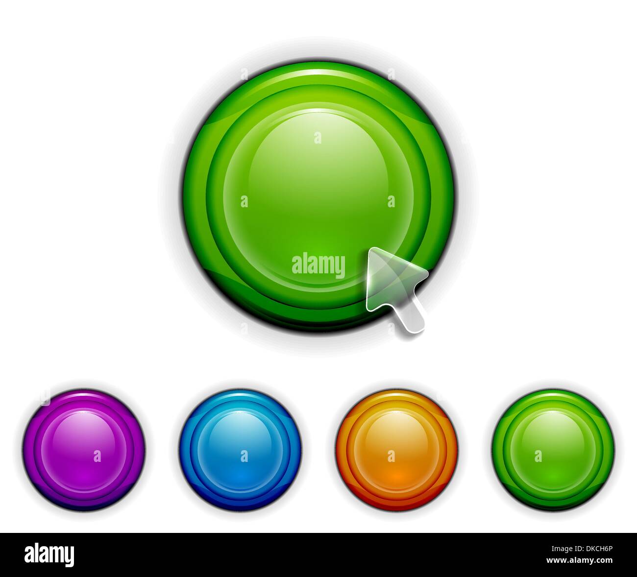 Vector Set Of Color Round Buttons Stock Vector Image And Art Alamy
