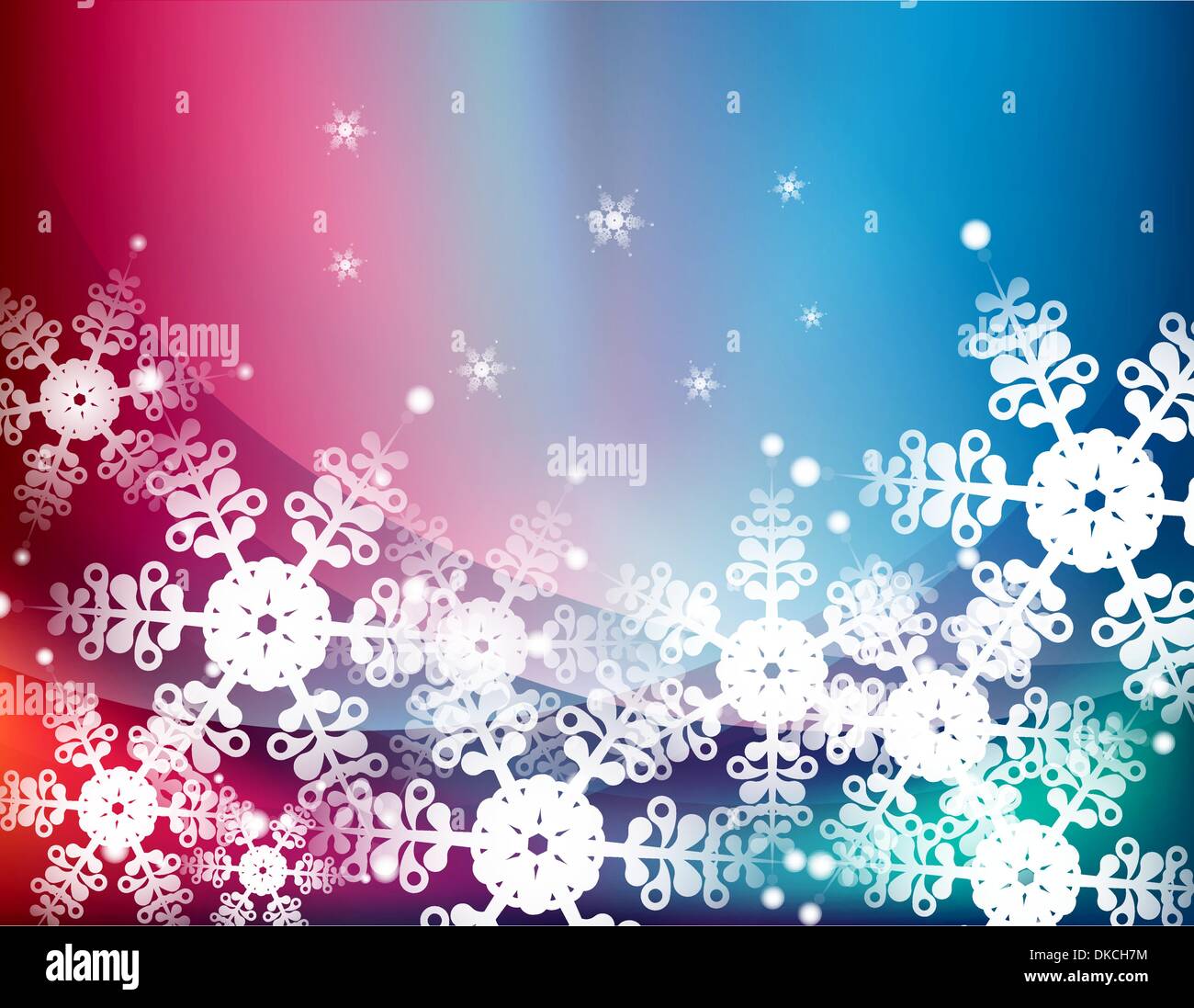 Christmas snowflakes background, wave pattern and snow. Vector eps10 ...