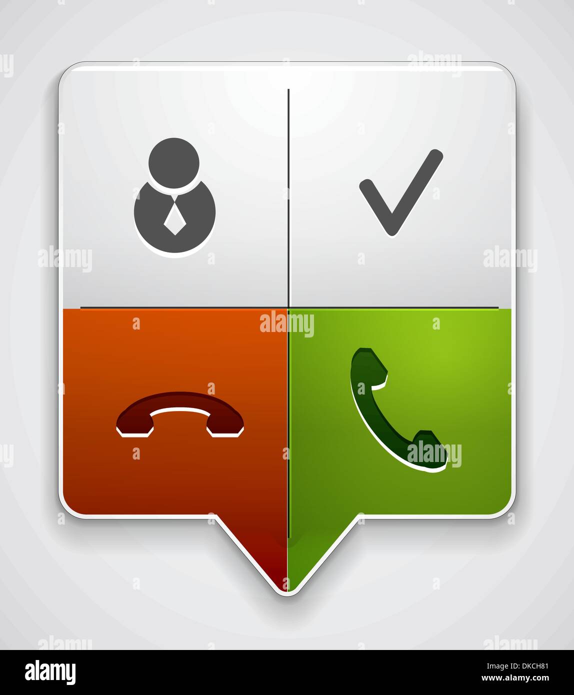 Phone buttons in one pointer. Vector illustration Stock Vector Image ...