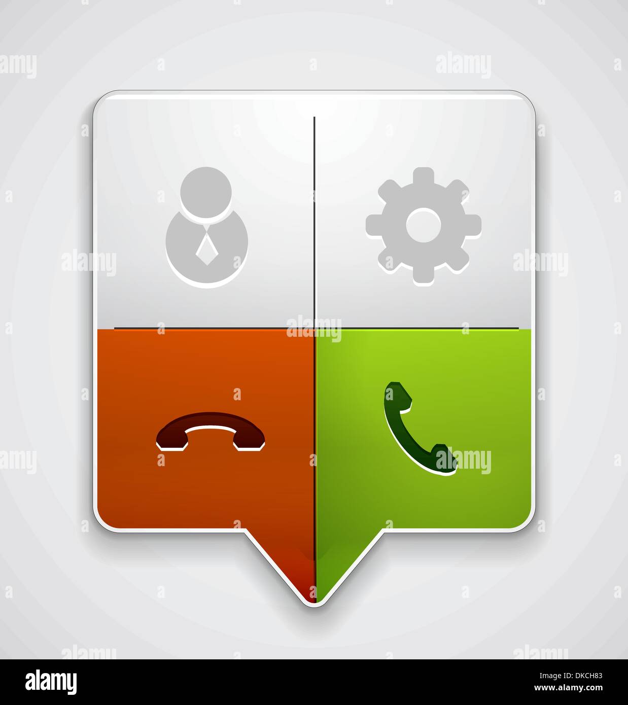 Phone buttons in one pointer. Vector illustration Stock Vector Image ...