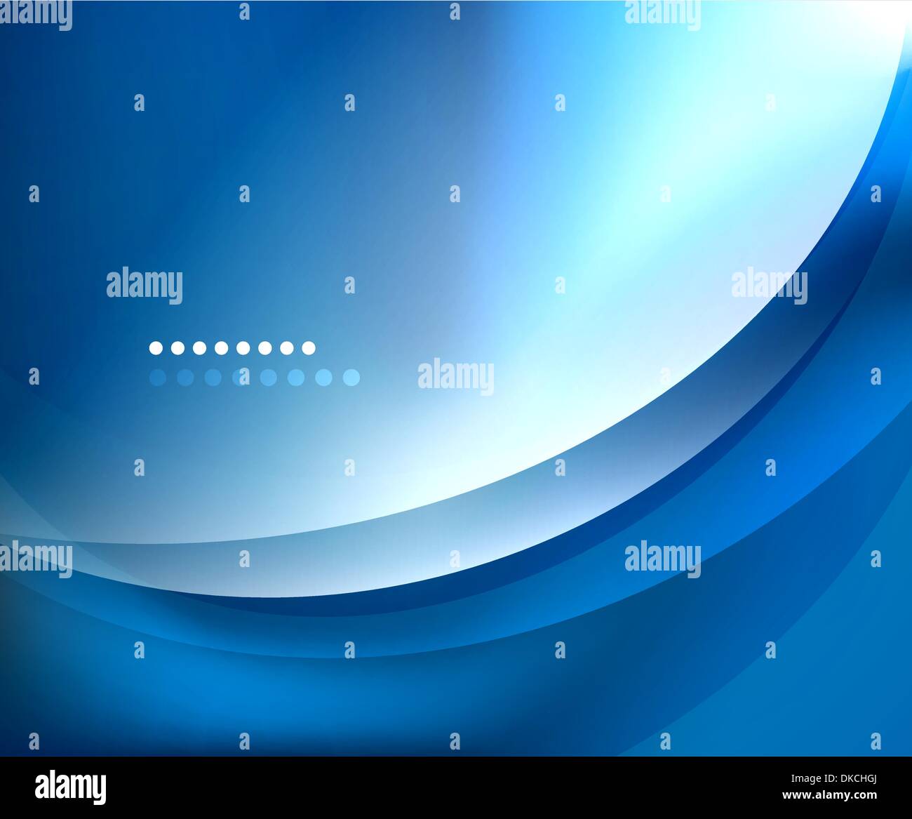 Blue smooth wave template. Abstract background - vector eps10 ...