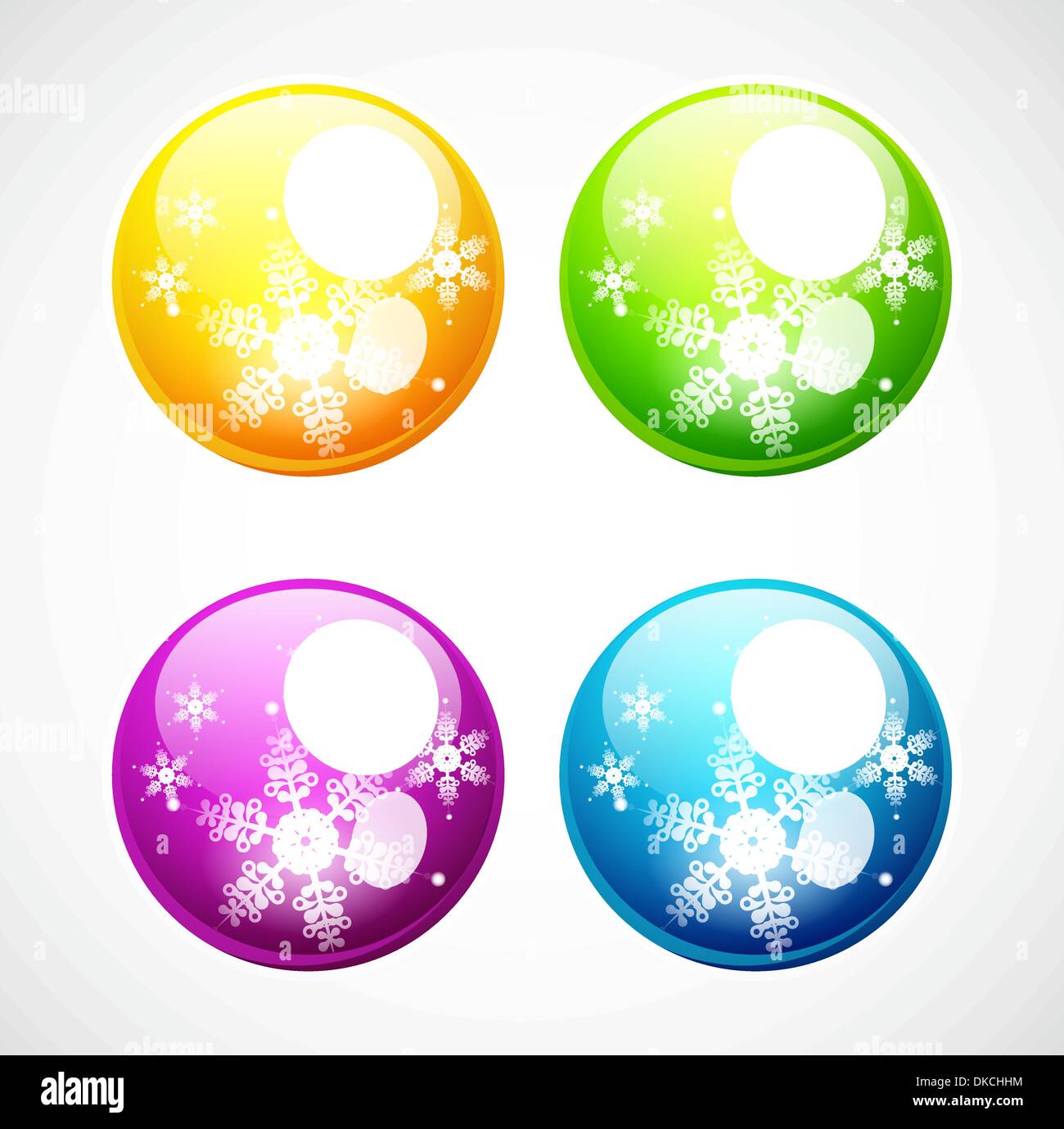 Colorful shiny vector Christmas buttons Stock Vector Image & Art - Alamy